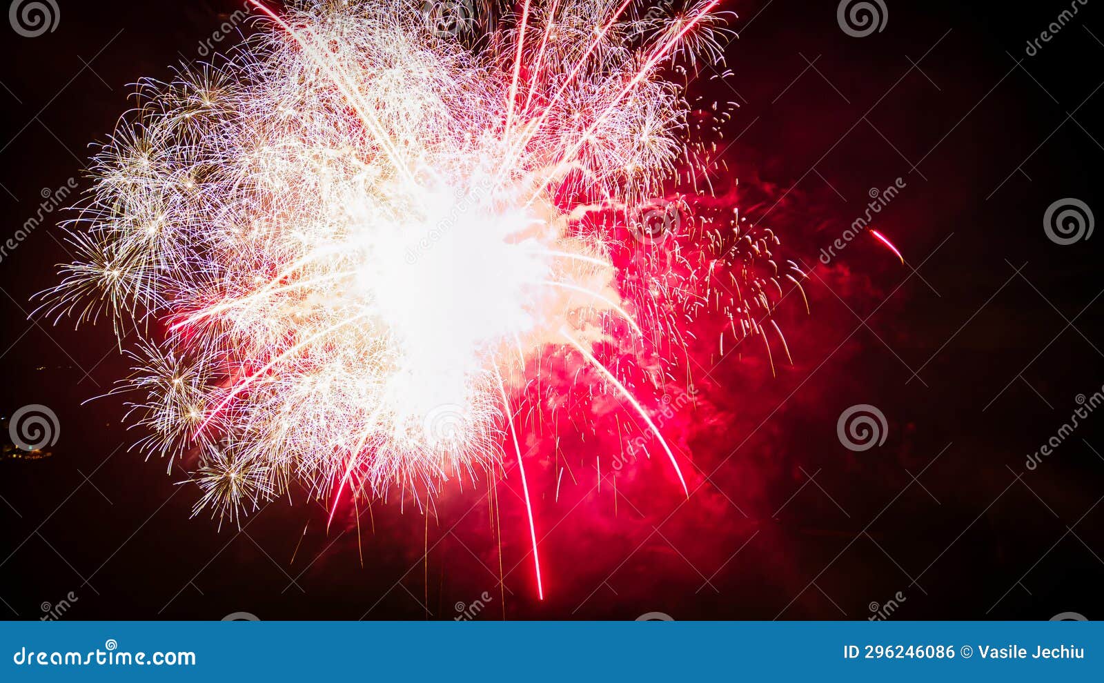 Unique Aerial Photo of Fireworks during the Night Stock Photo - Image ...