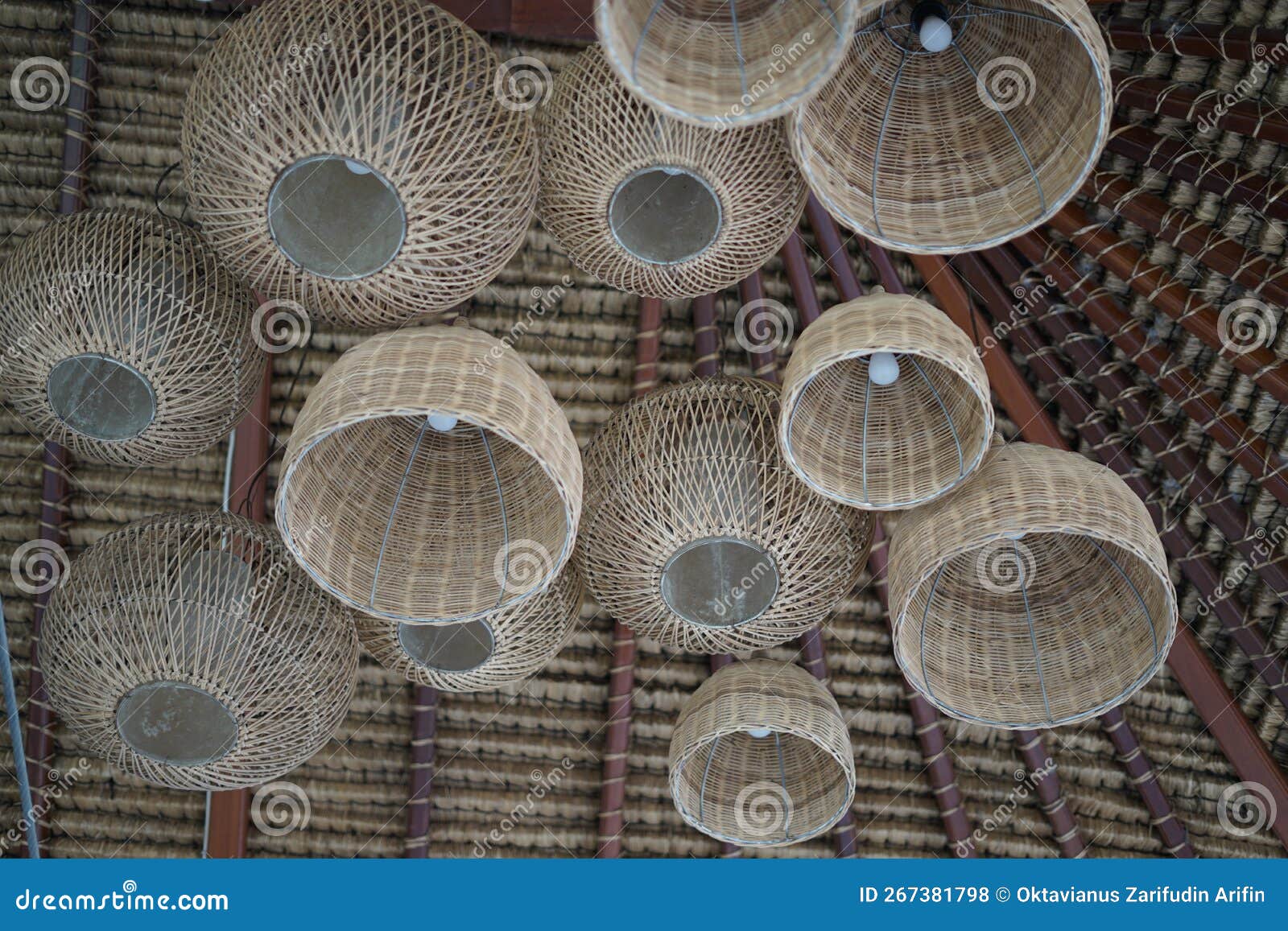 Unique and Aesthetic Lamp House Design in a Restaurant in Bali Stock ...