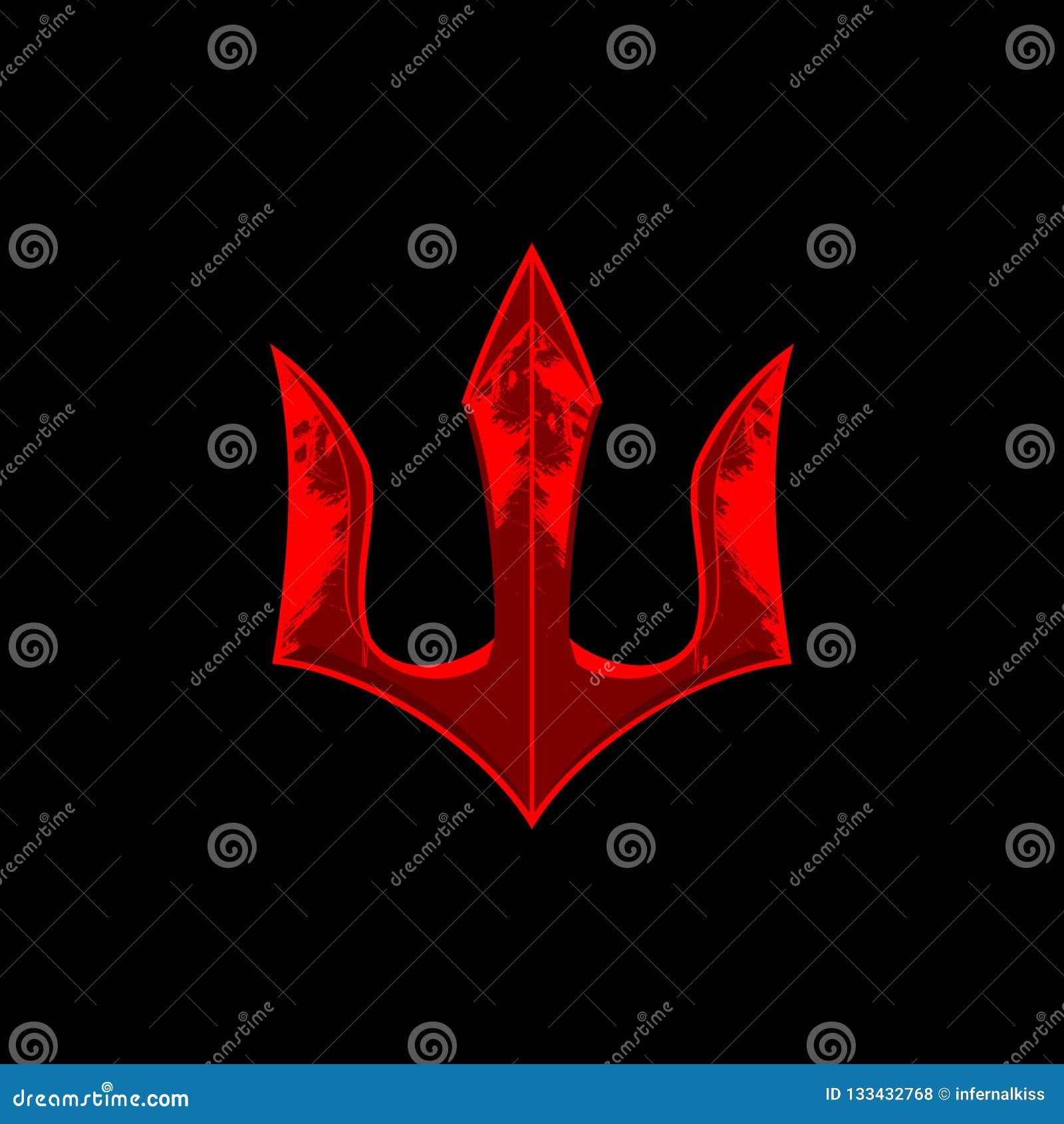 Abstract and Simple Trident Symbol Vector Stock Vector - Illustration ...