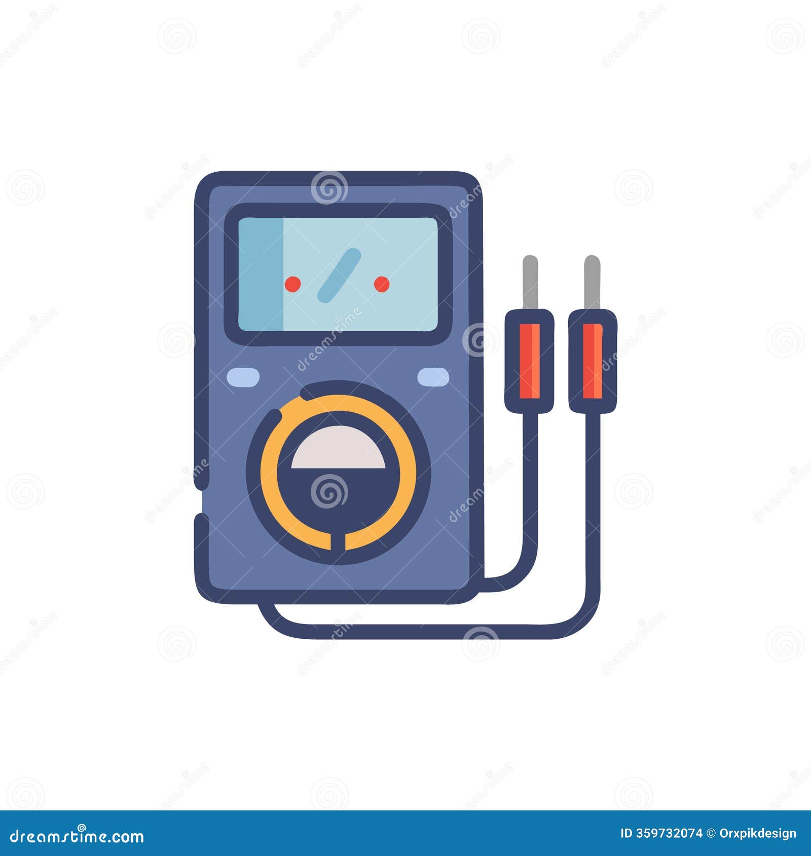 Unique Analog Multimeter Electrical Icon Stock Illustration ...