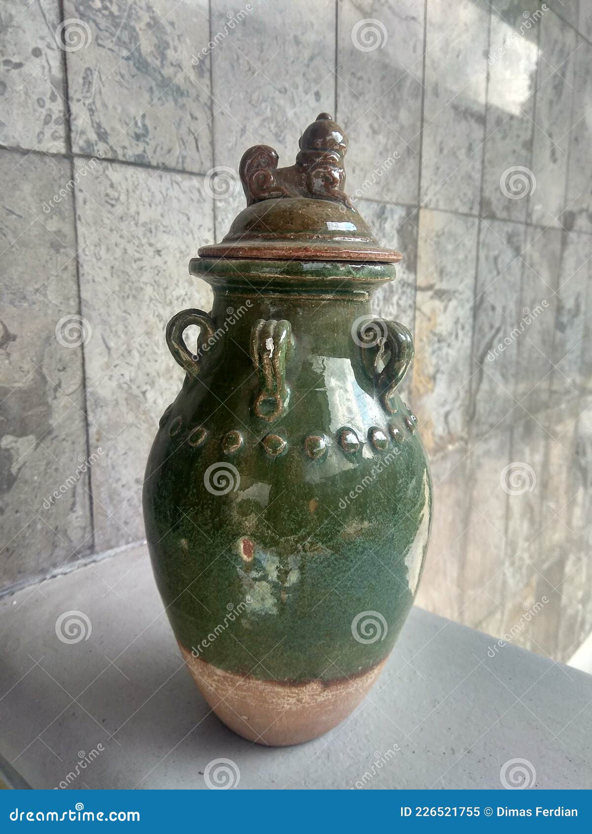 The Unique Ancient Green Urn Stock Image - Image of green, unique ...