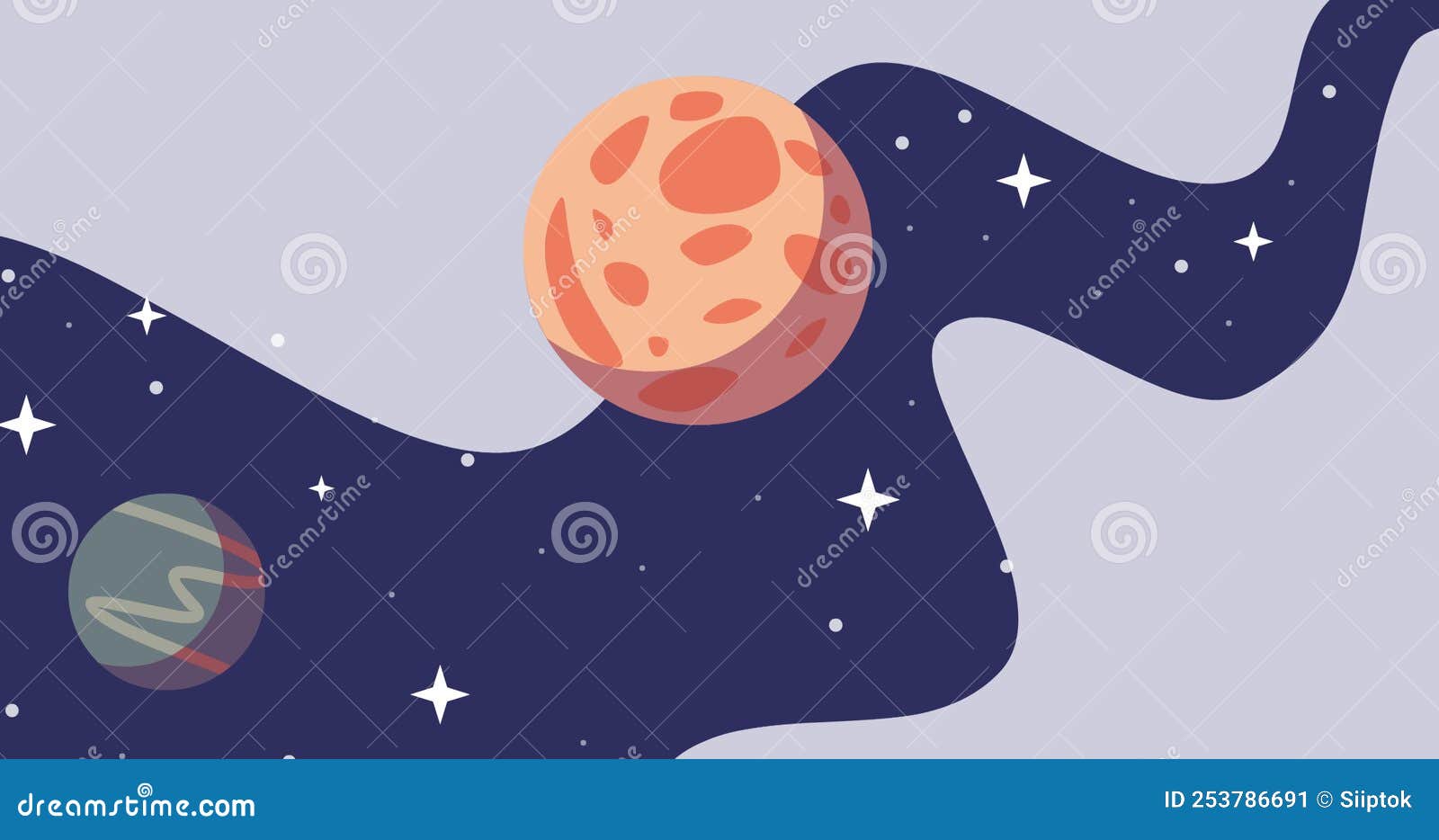 Animated Space Planet and Star Background with Transparent Empty Space ...