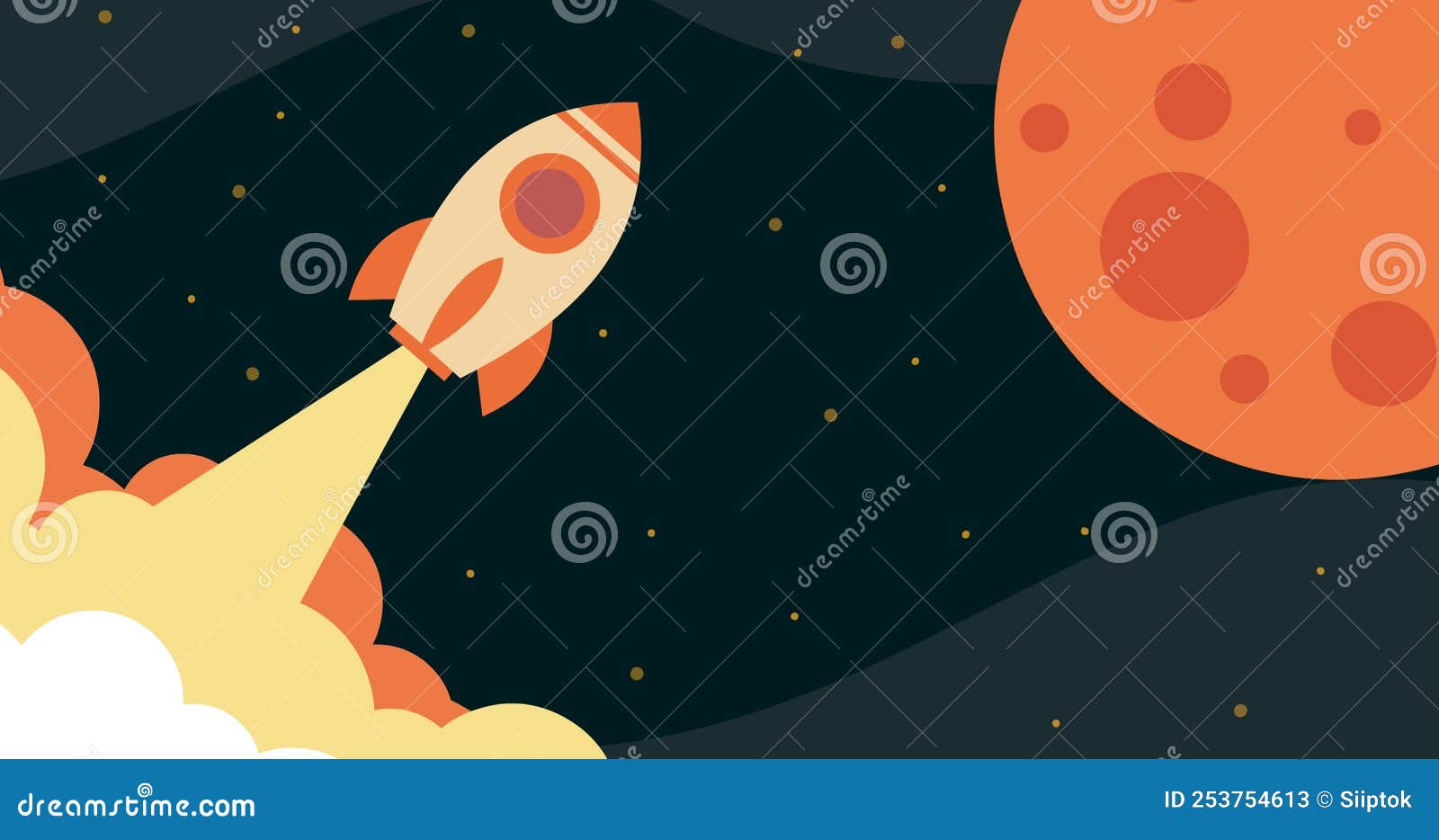 Animated Space Rocket Background with Planets and Stars Stock Video ...
