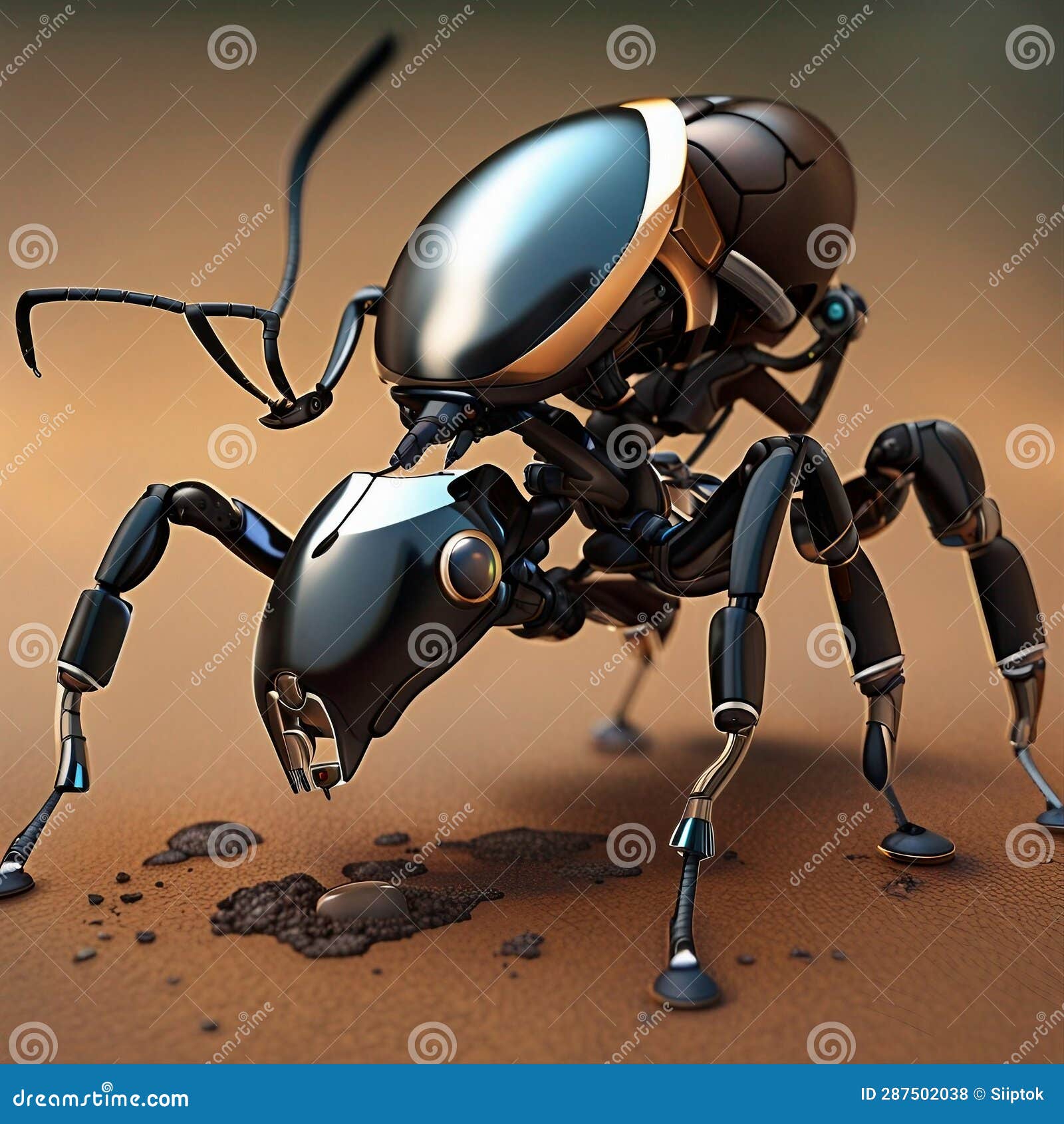 Ant Robot Character Illustration Background Stock Illustration ...