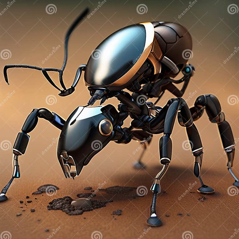 Ant Robot Character Illustration Background Stock Illustration ...