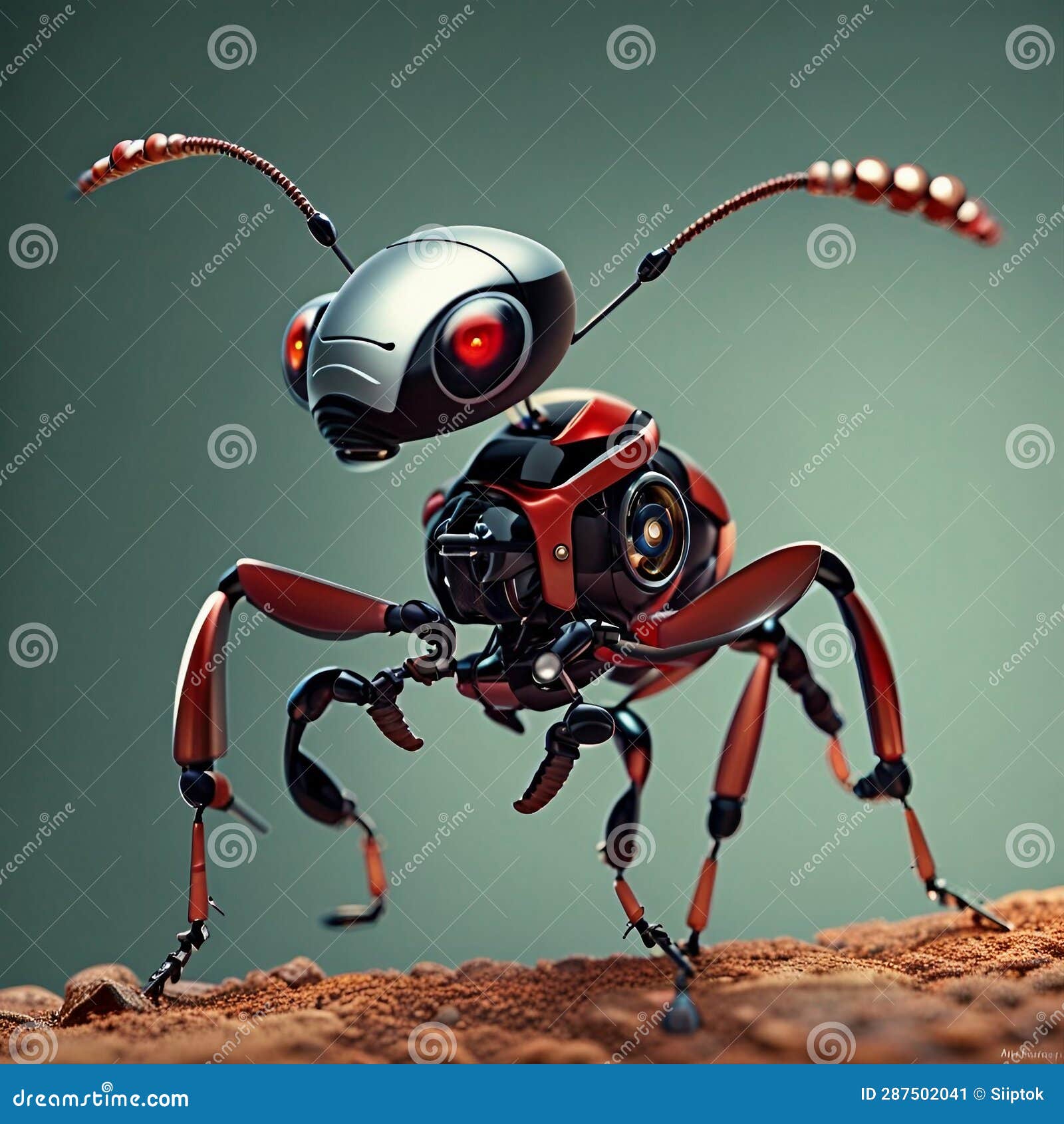 Ant Robot 3d Character Illustration Background Stock Illustration ...
