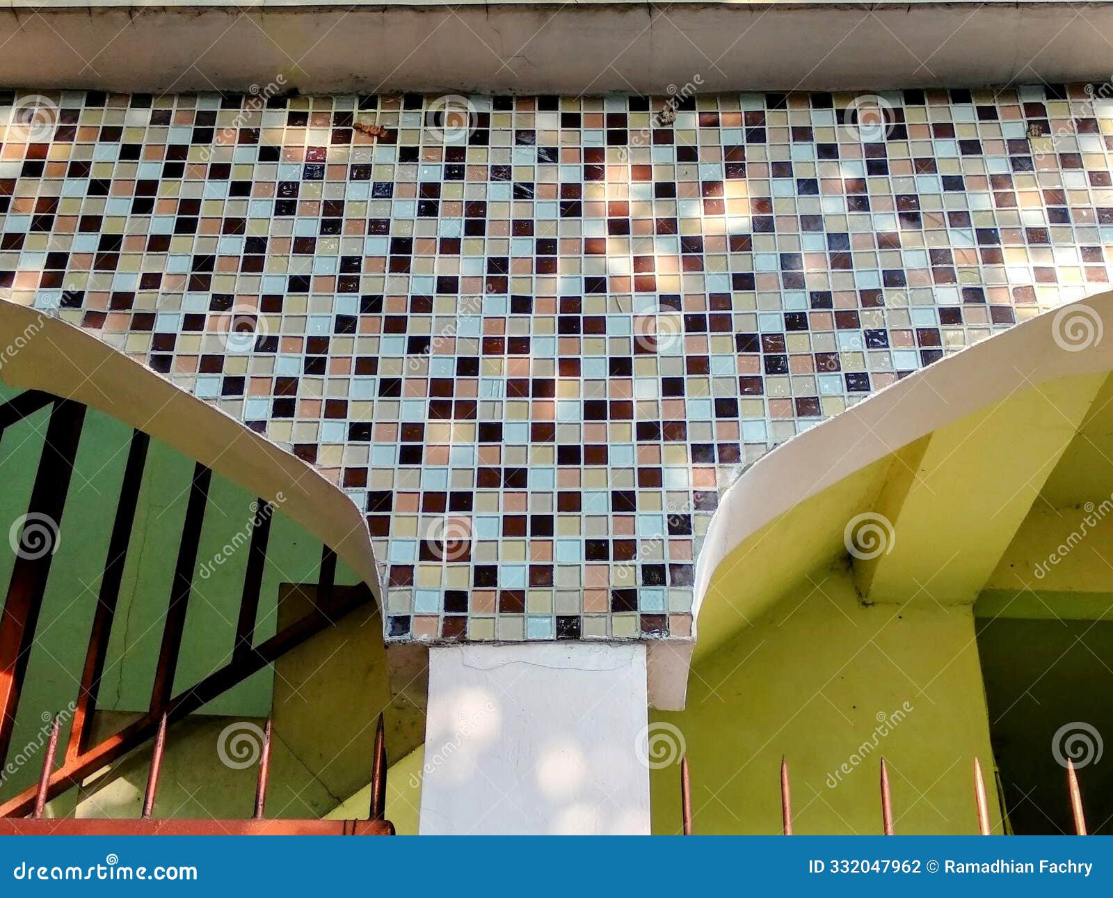 Unique Appearance of Mosaic Ceramic Walls Stock Illustration ...