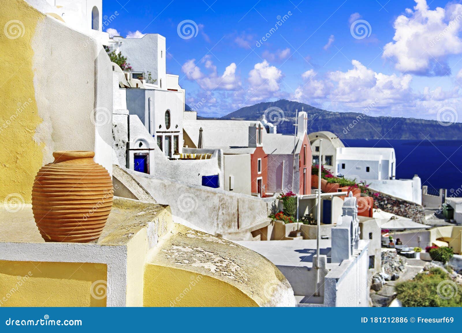 Unique Architecture in Cycladic Style of Beautiful Santorini Island ...
