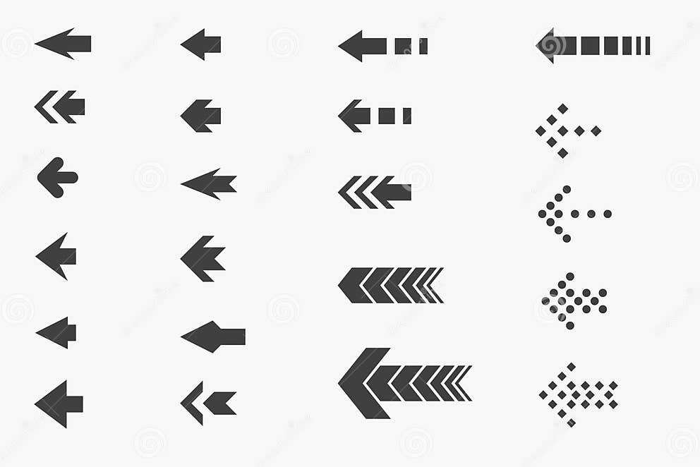 Unique Arrow Set Collection Vector Graphic Stock Vector - Illustration ...