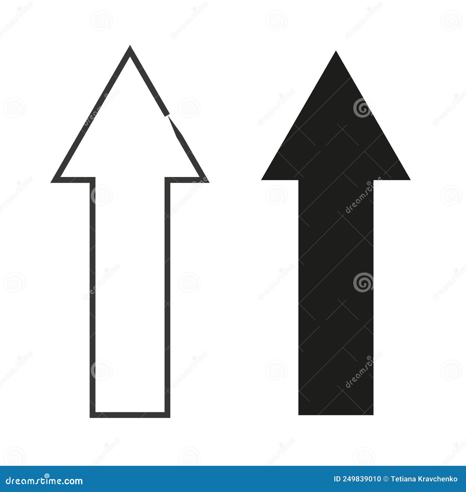 Unique Arrows Pointing Up. Exclusive Arrow Design. Stock Image Stock ...