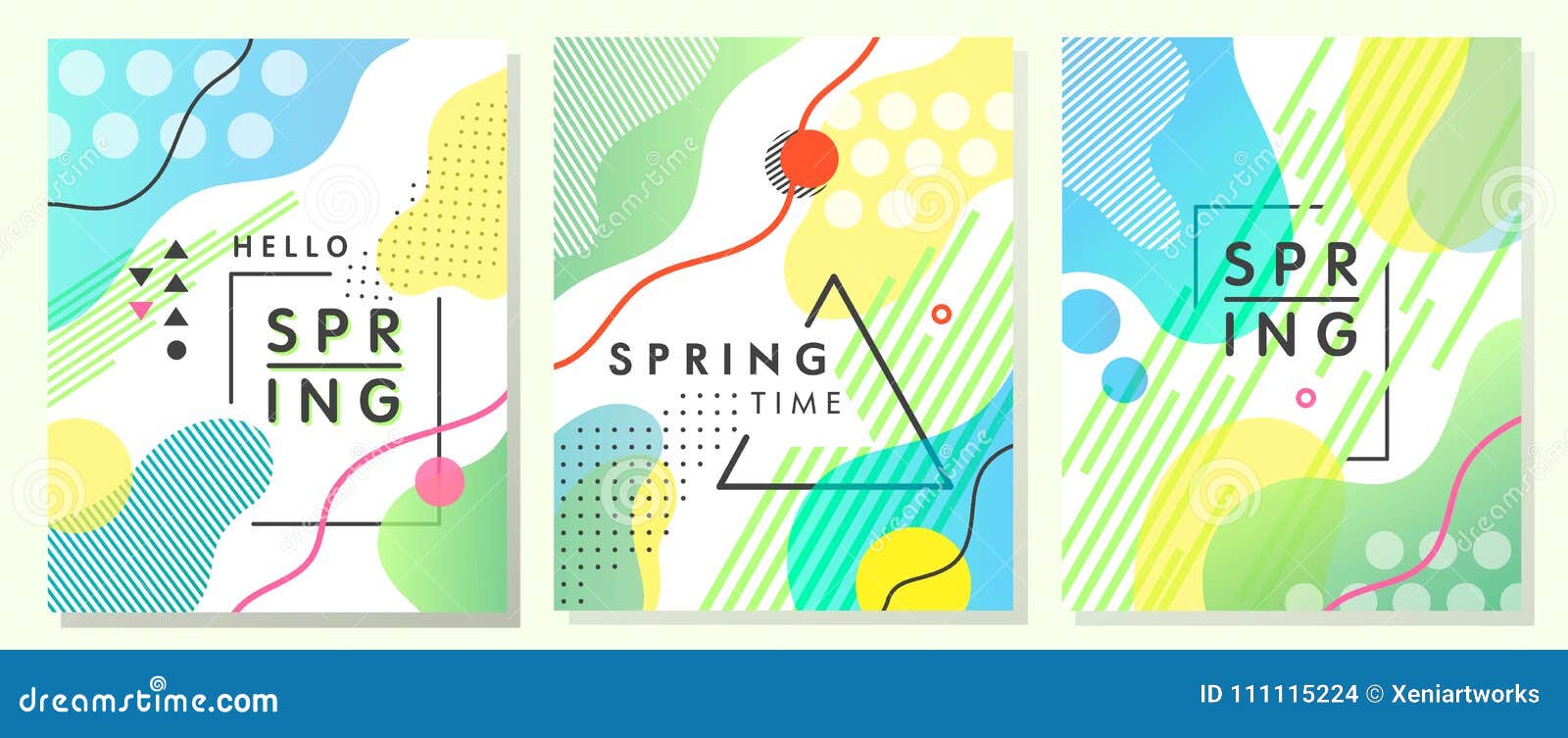 Unique Artistic Spring Cards Stock Vector - Illustration of font ...