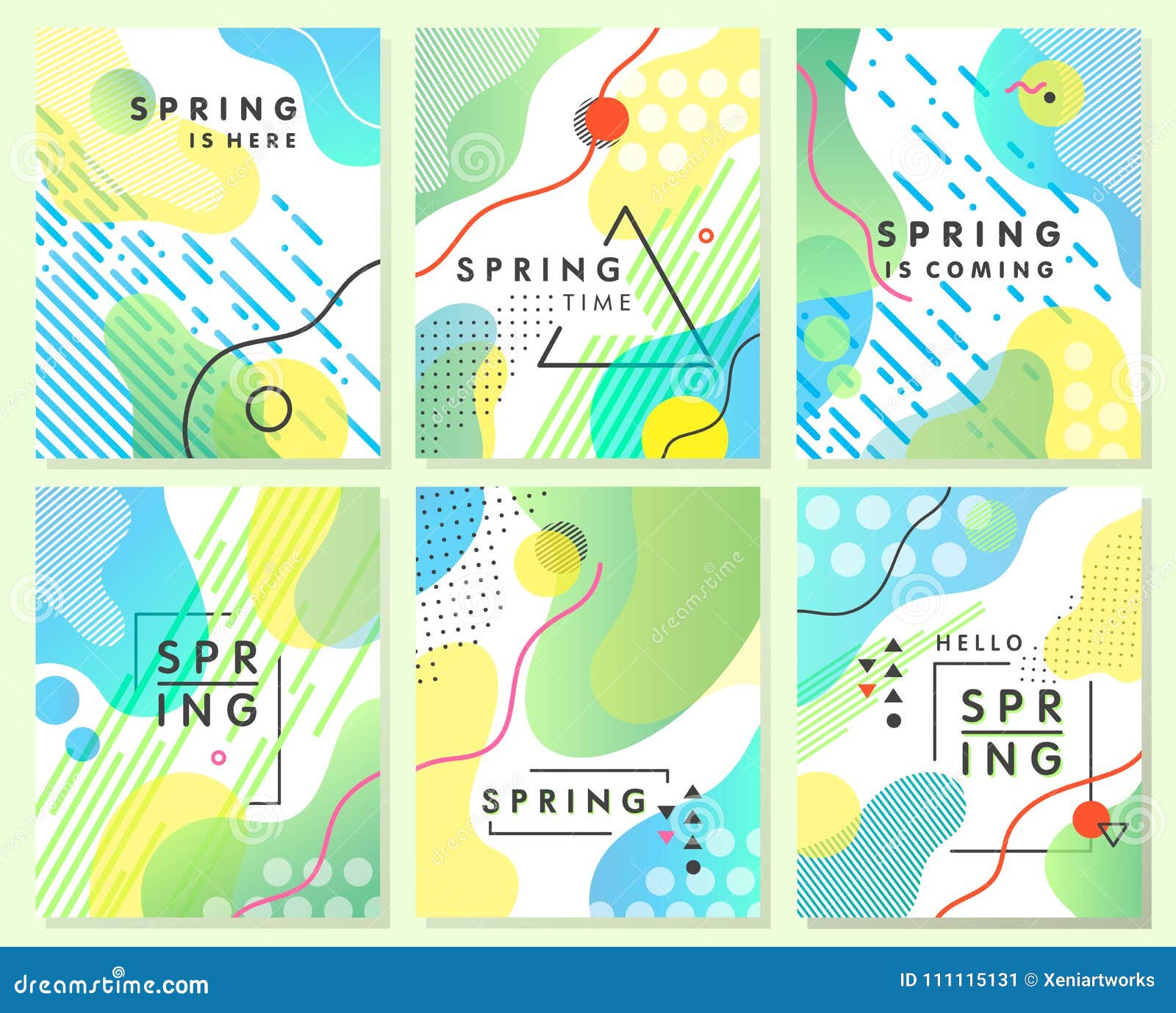 Unique Artistic Spring Cards with Bright Gradient Background Stock ... Unique Artistic Spring Cards with Bright Gradient Background Stock ...