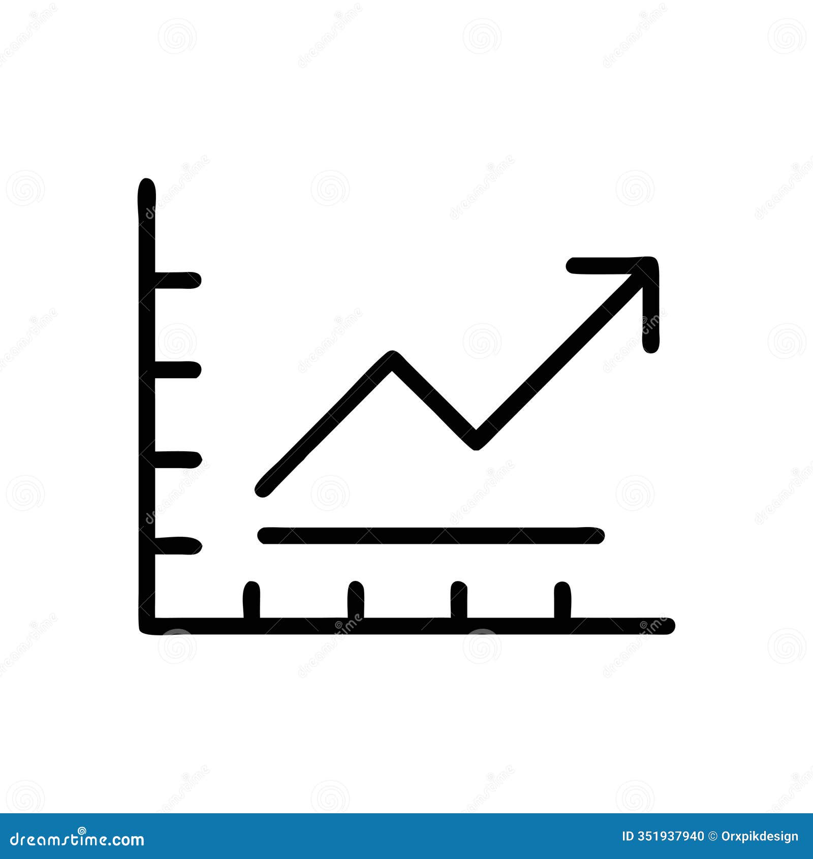 Unique Line Graph Artwork Vector Illustration | CartoonDealer.com ...