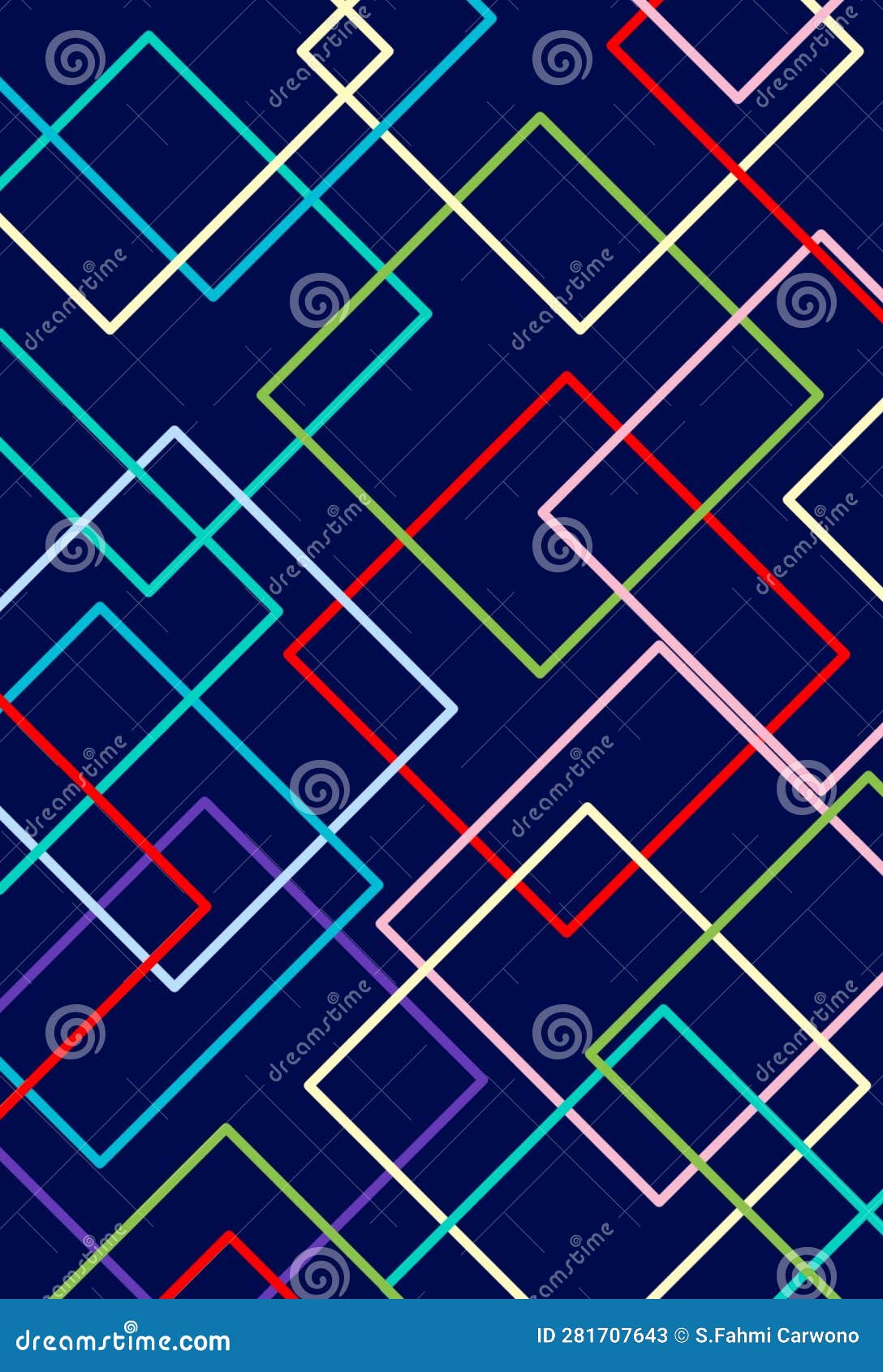 A Unique Attractive Illustration Of Graphical Design Of Squares And ...