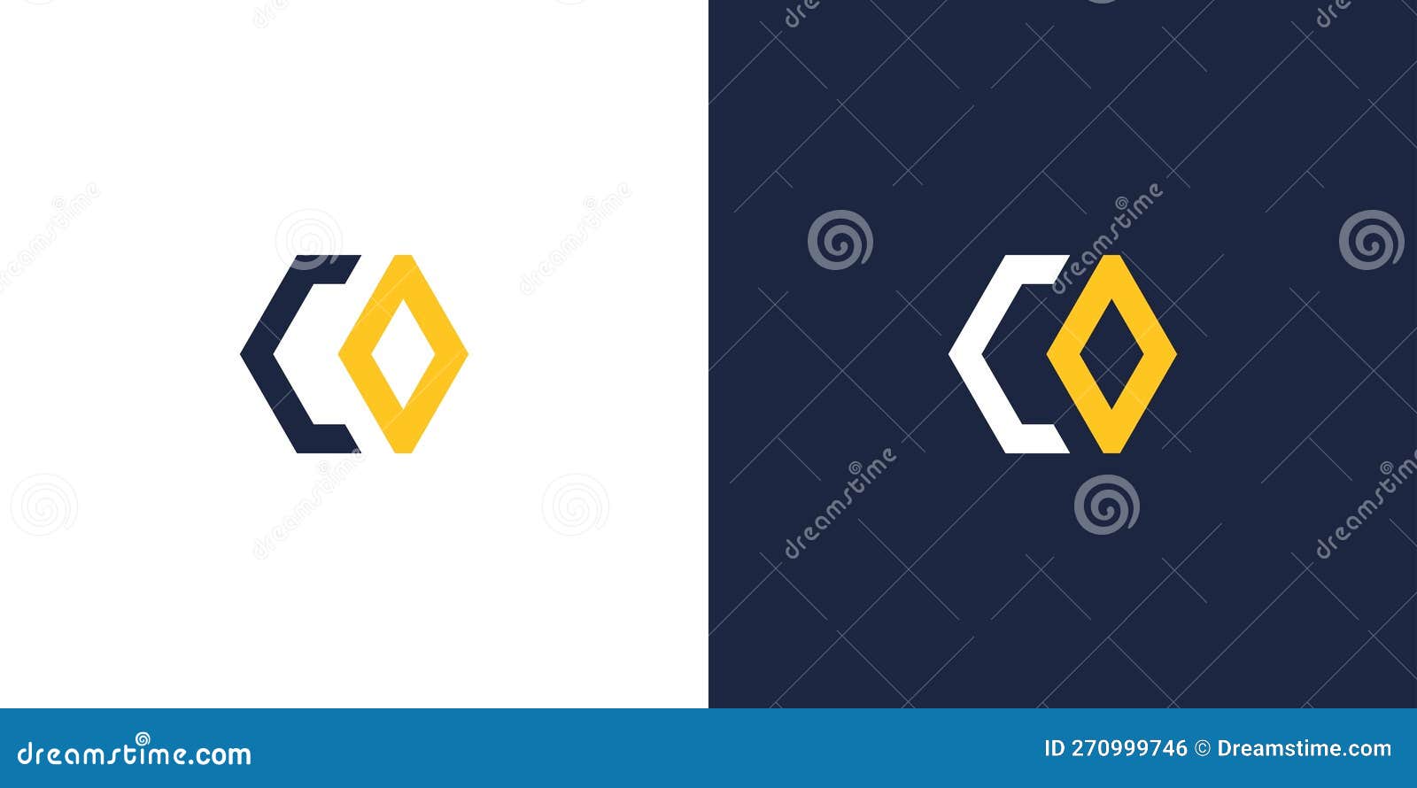 Unique and Attractive Letter CO Initials Logo Design Stock Vector ...