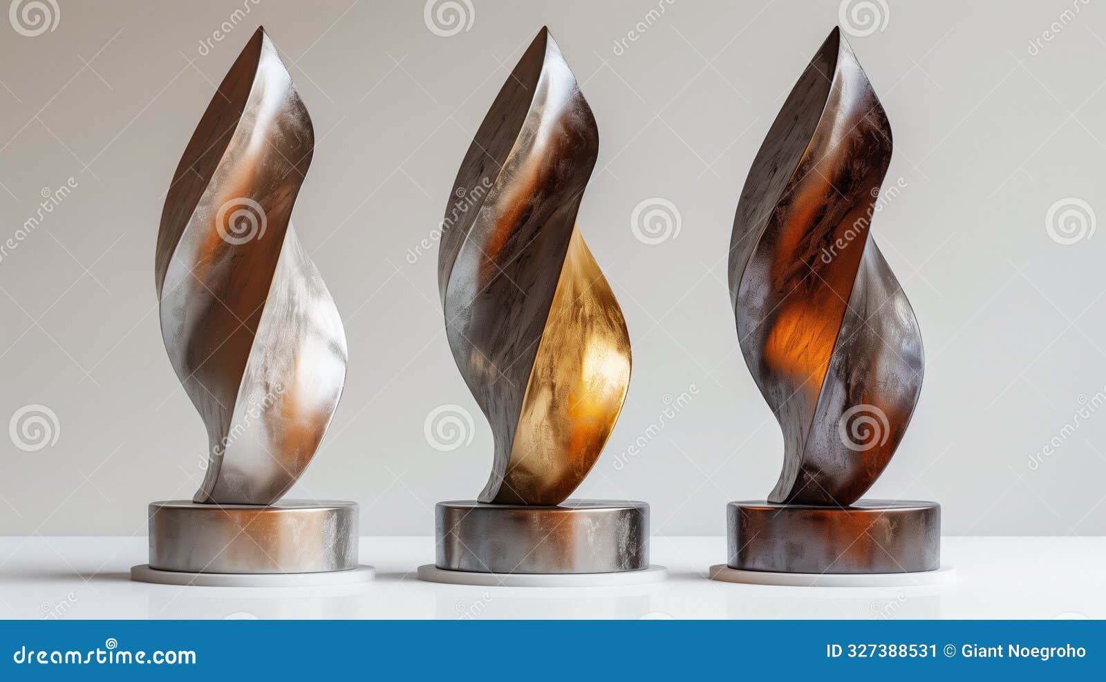 Unique Award Design, First Gold, Second Silver, and Third Dark Bronze ...