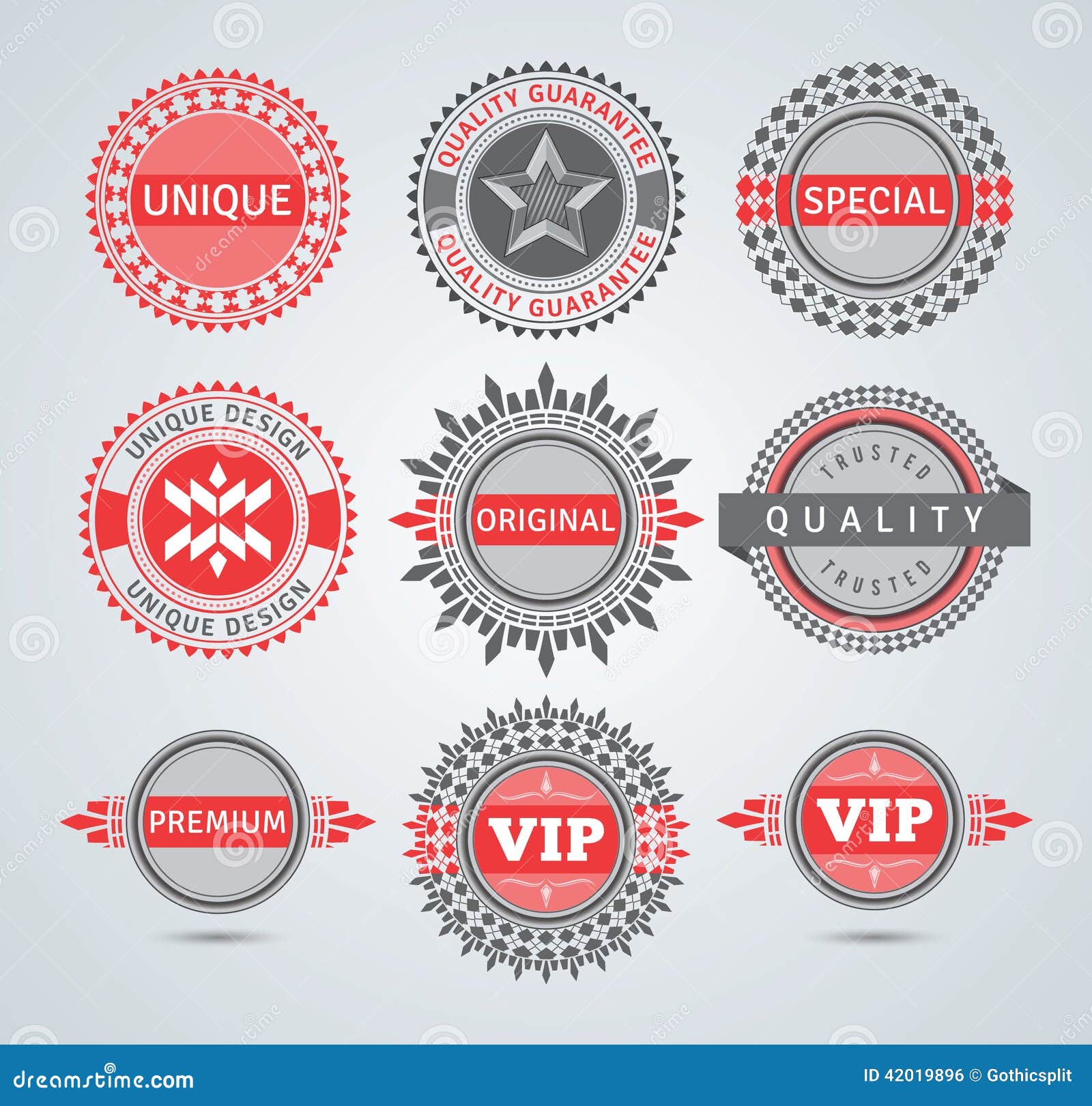 Unique badges stock vector. Illustration of original - 42019896