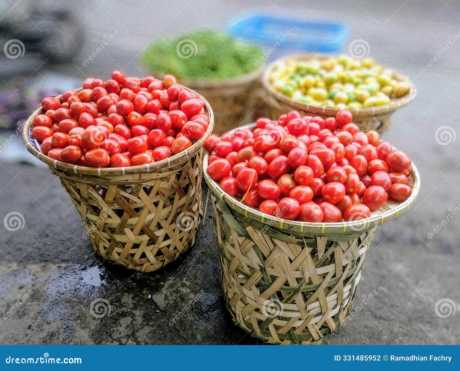 Unique Bamboo Baskets for Fruits and Vegetables Stock Photo - Image of ...