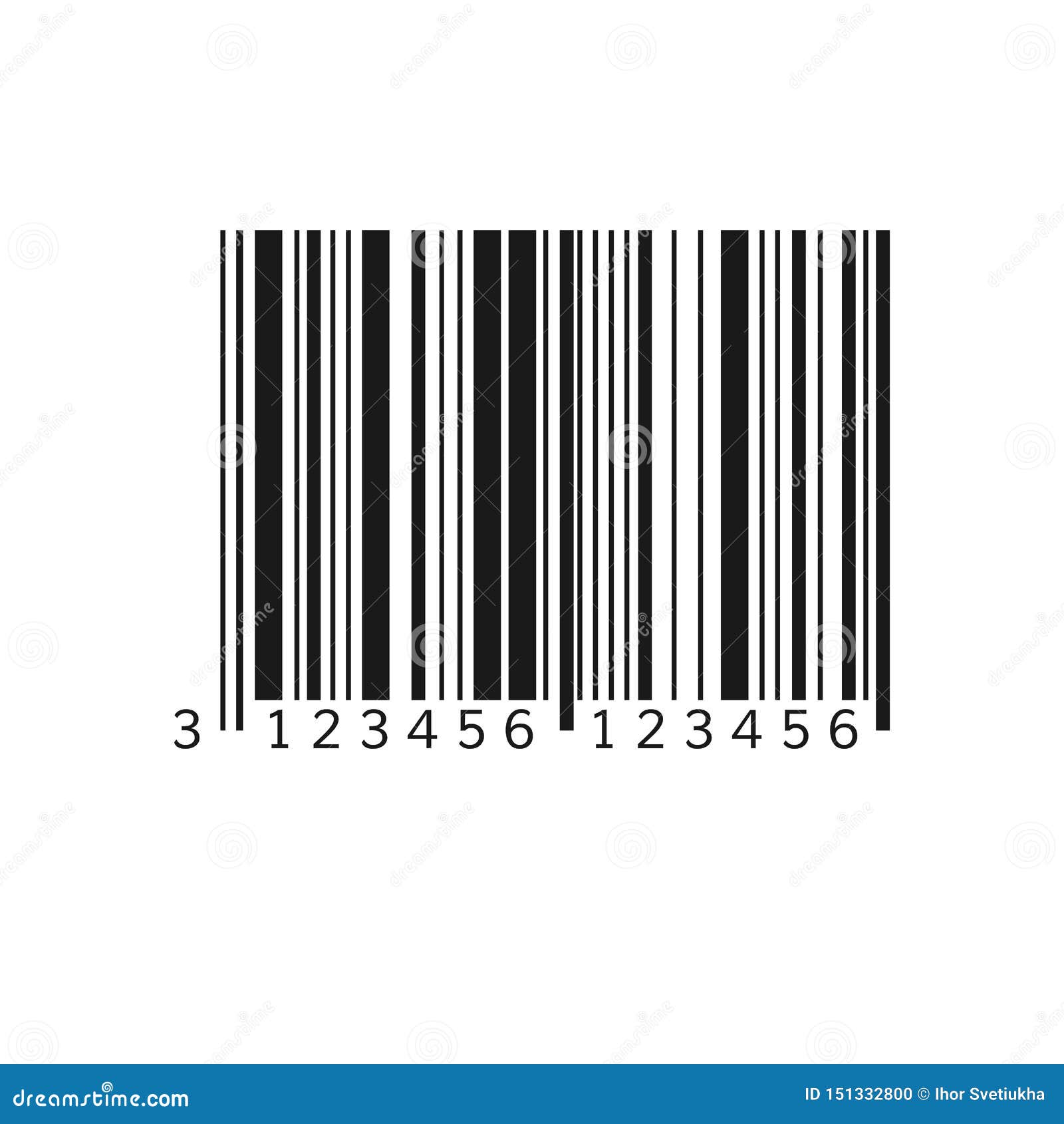 Unique Bar Code. Striped Identification Information About Product ...