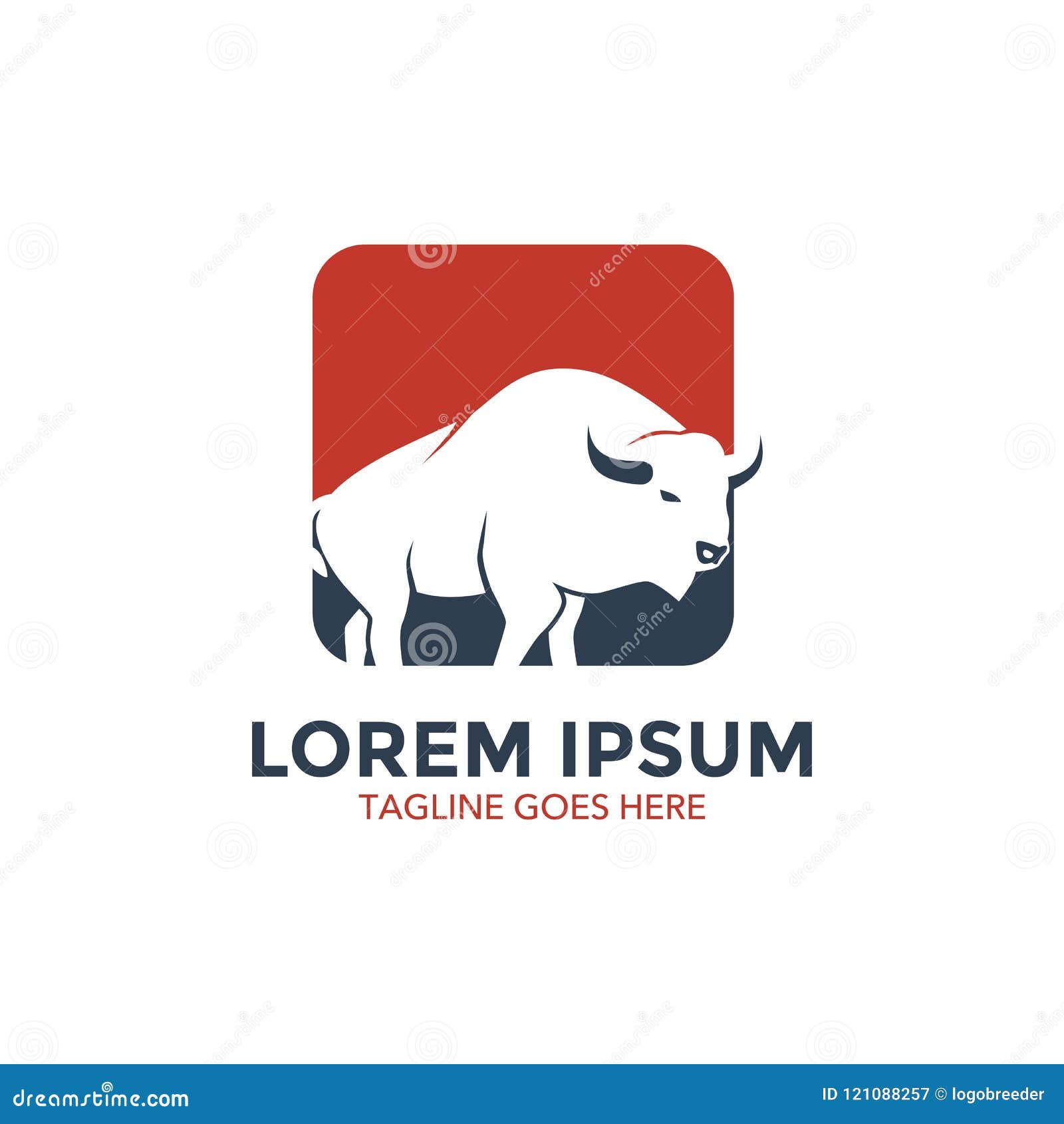 Unique Bison Logo Template. Vector Stock Vector - Illustration of logo ...
