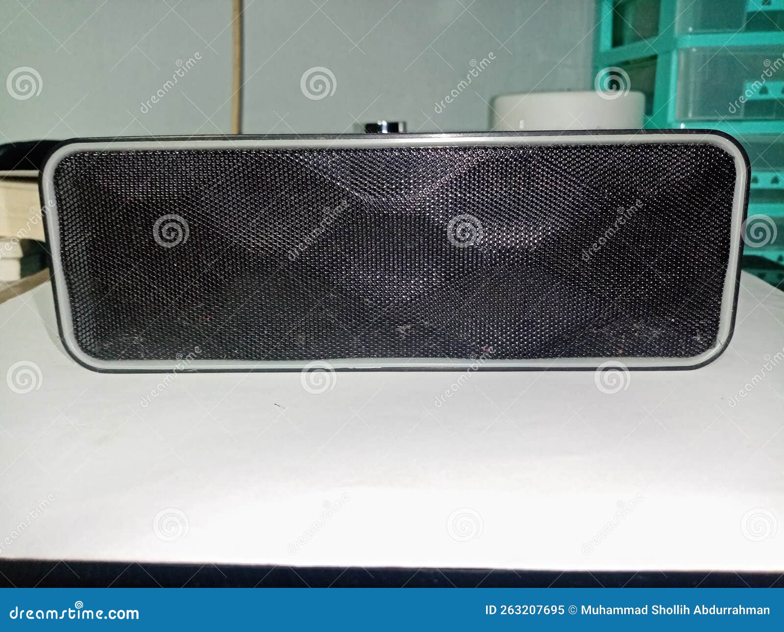 Unique Black Bluetooth Speaker with Unique Pattern on the Front Stock ...