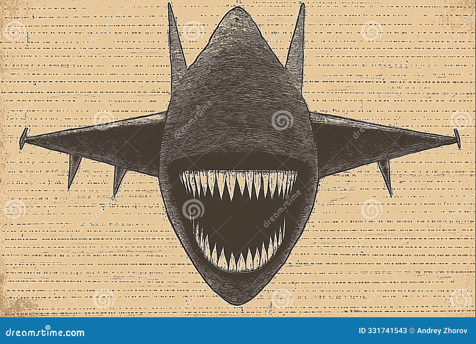 A Unique Blend of a Shark and a Fighter Jet, Featuring Large Teeth and ...