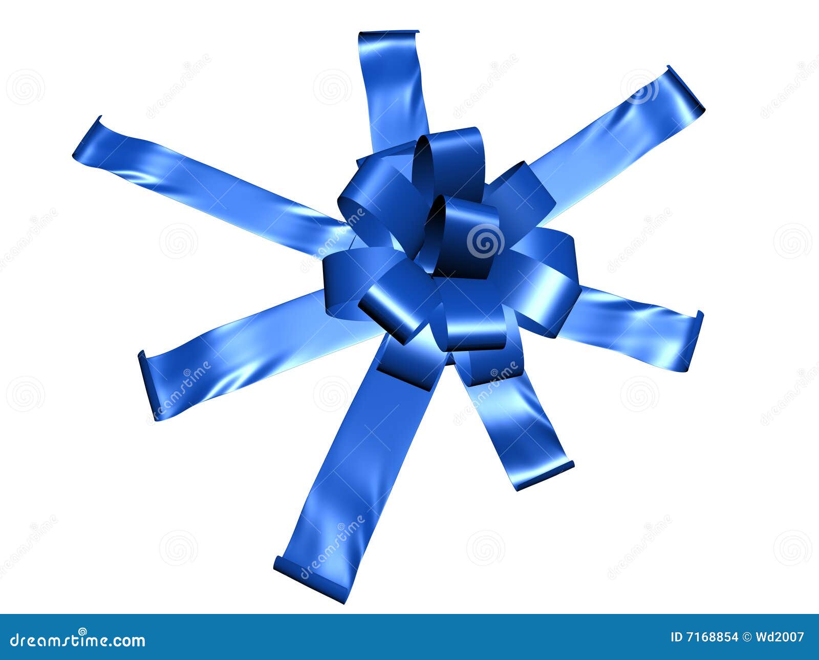 Unique blue ribbon stock illustration. Illustration of satin - 7168854