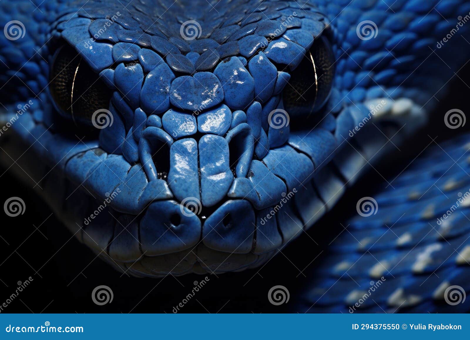 Unique Blue Viper Snake Face. Generate Ai Stock Photo - Image of detail ...