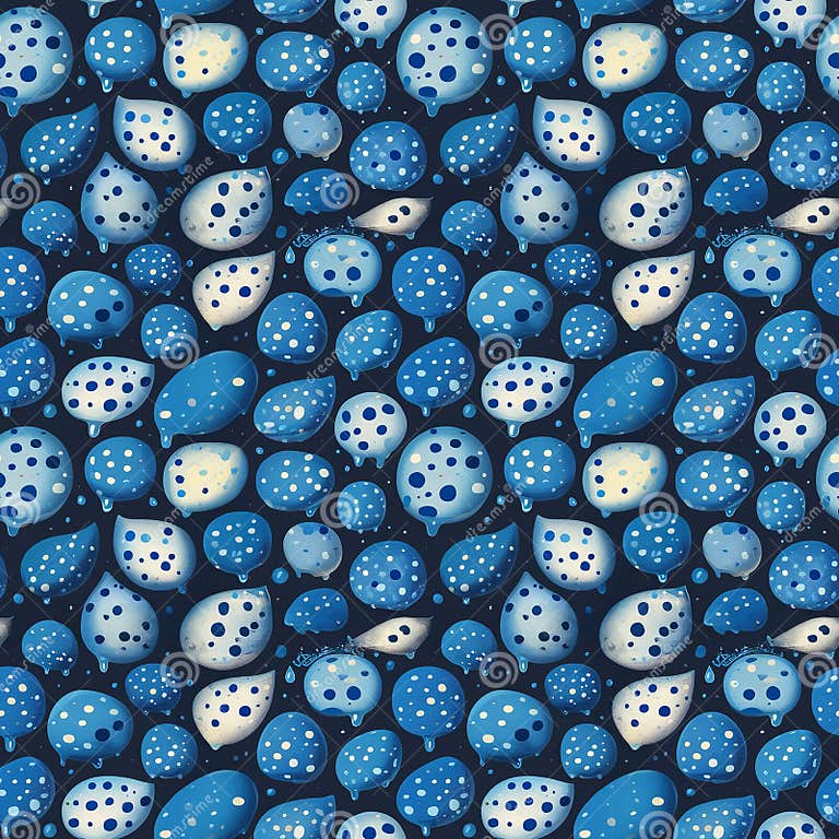 Unique Blue and White Spotted Patterns Create a Captivating Textile ...