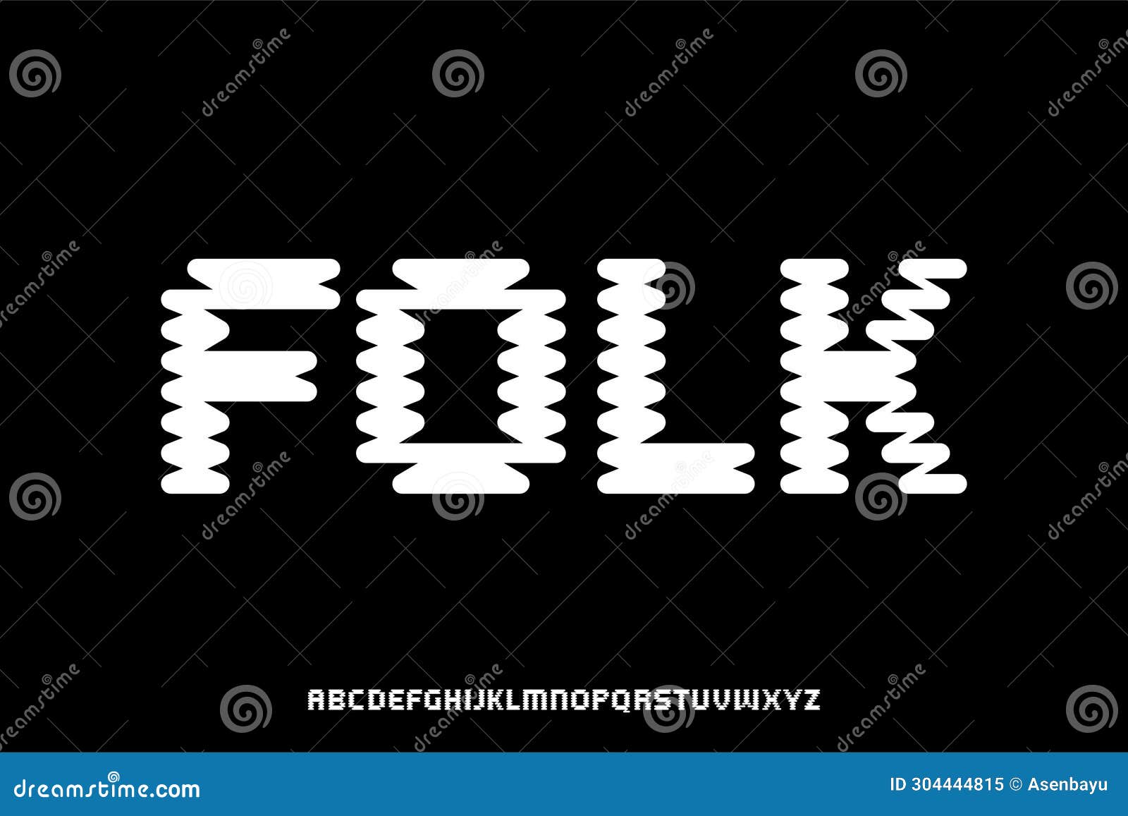 Unique Bold Decorative Liquid Curvy Alphabet Display Font Vector Stock ...