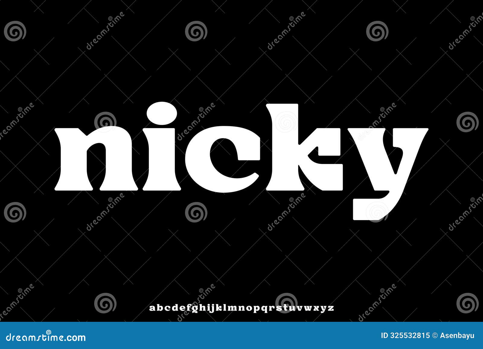 Unique Bold Decorative Serif Alphabet Display Font Vector Retro Style ...