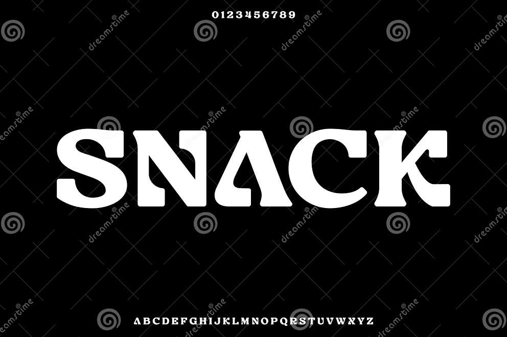 Unique Bold Decorative Snack Alphabet Display Font Vector Stock Vector ...