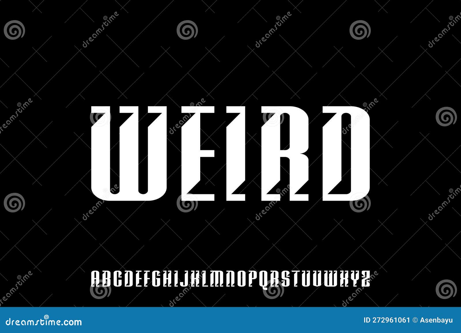 Unique Bold Grotesque Display Font Vector Illustration. Stock Vector ...