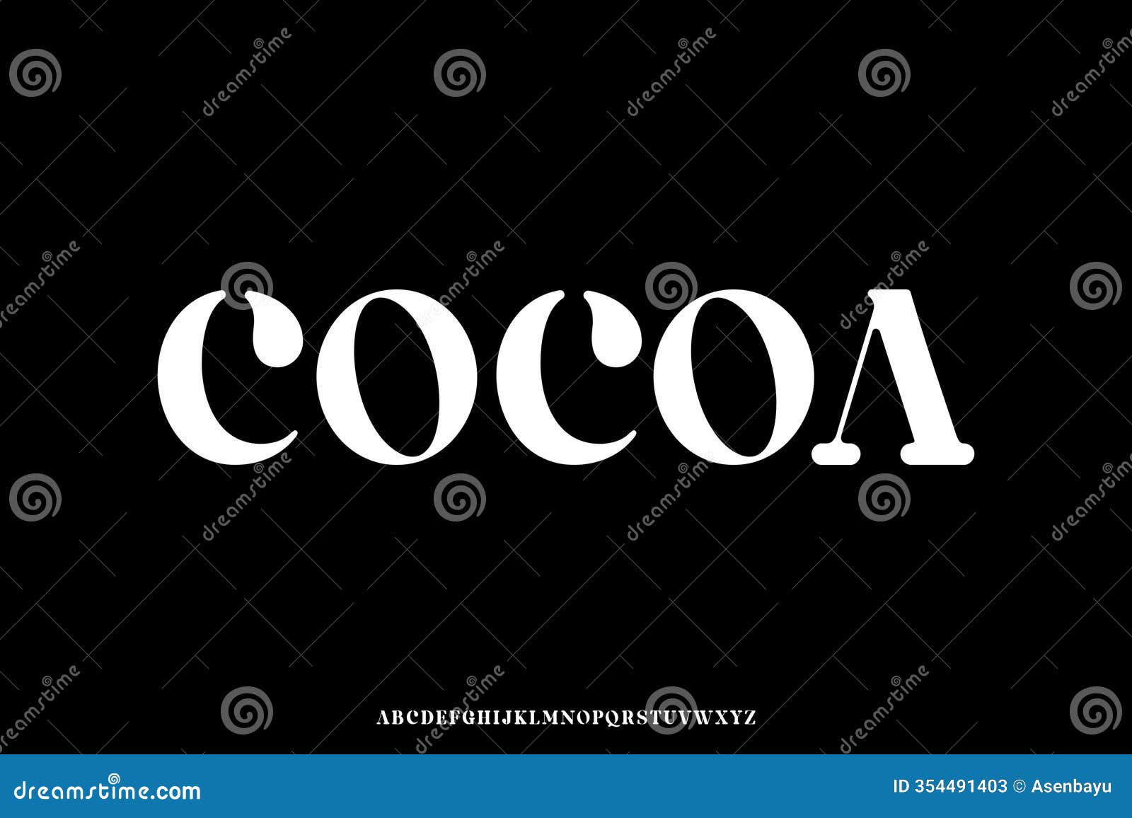 Unique Bold Rounded Serif Alphabet Display Font Vector for Branding ...