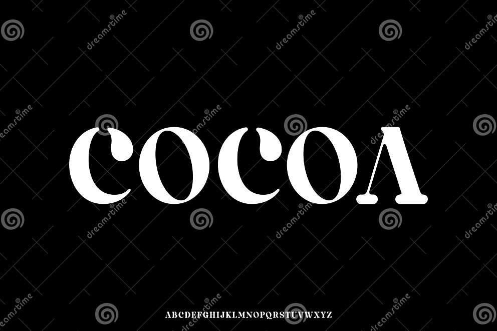 Unique Bold Rounded Serif Alphabet Display Font Vector for Branding ...