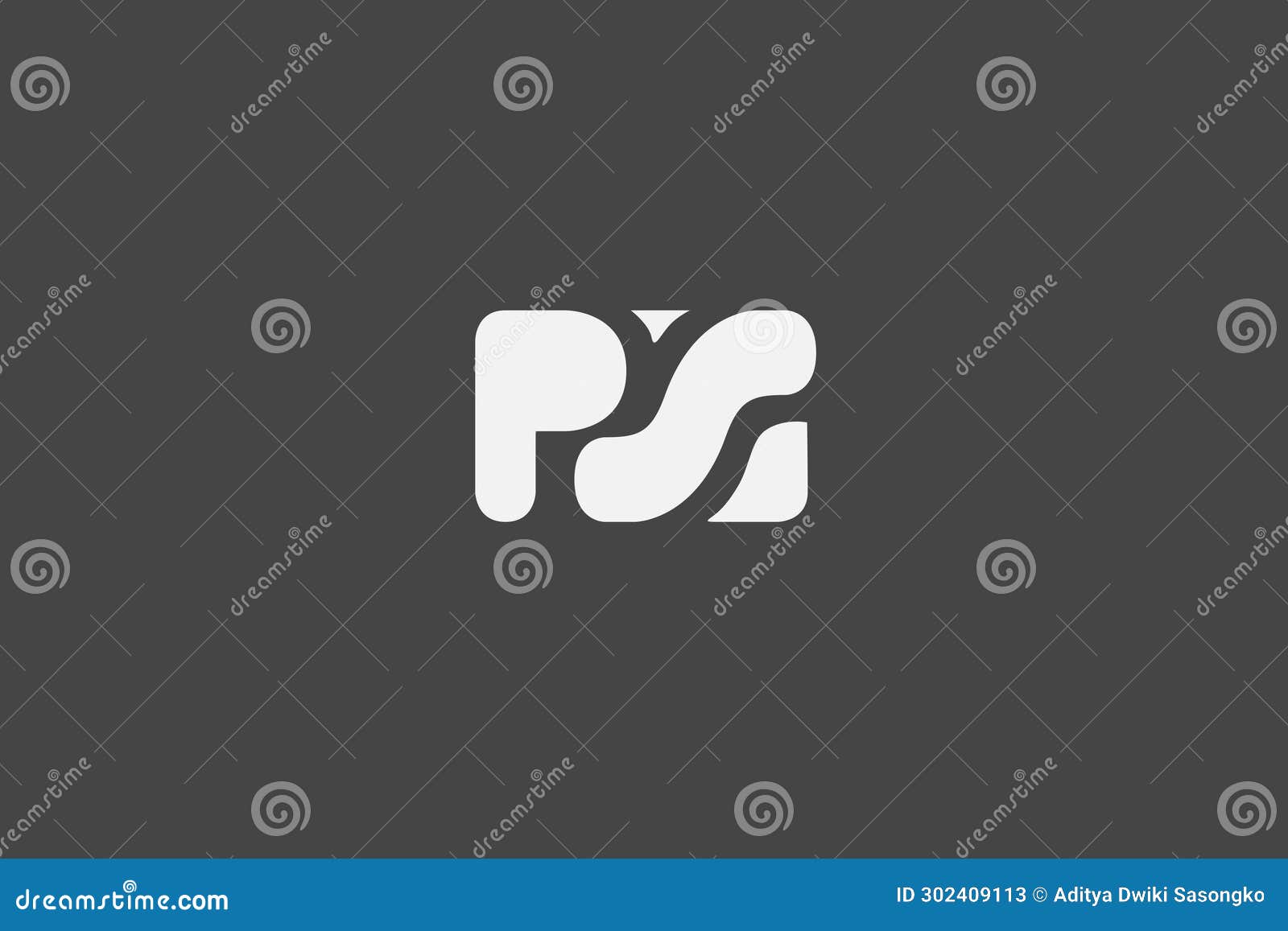 Unique Bold Simple Letter PS Logo Stock Vector - Illustration of ...