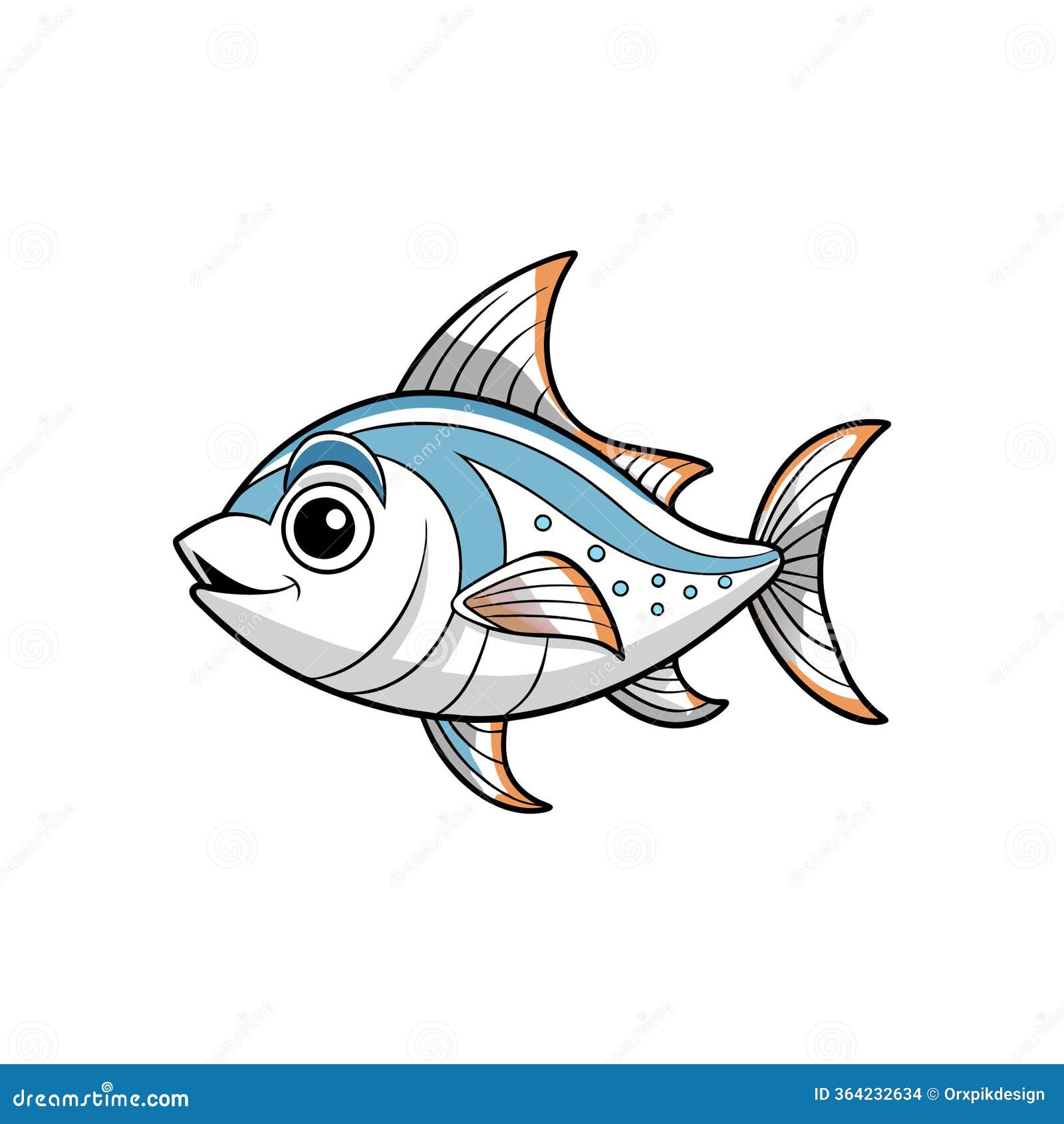 Unique Bonito Illustration For Coloring Fun | CartoonDealer.com #364232605