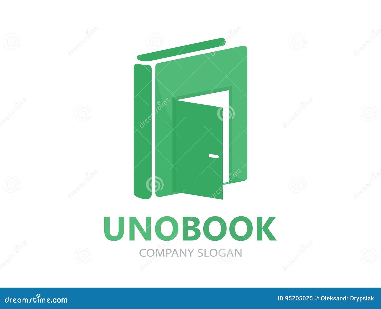 Unique Book and Door Logo Combination Design Template Stock ...