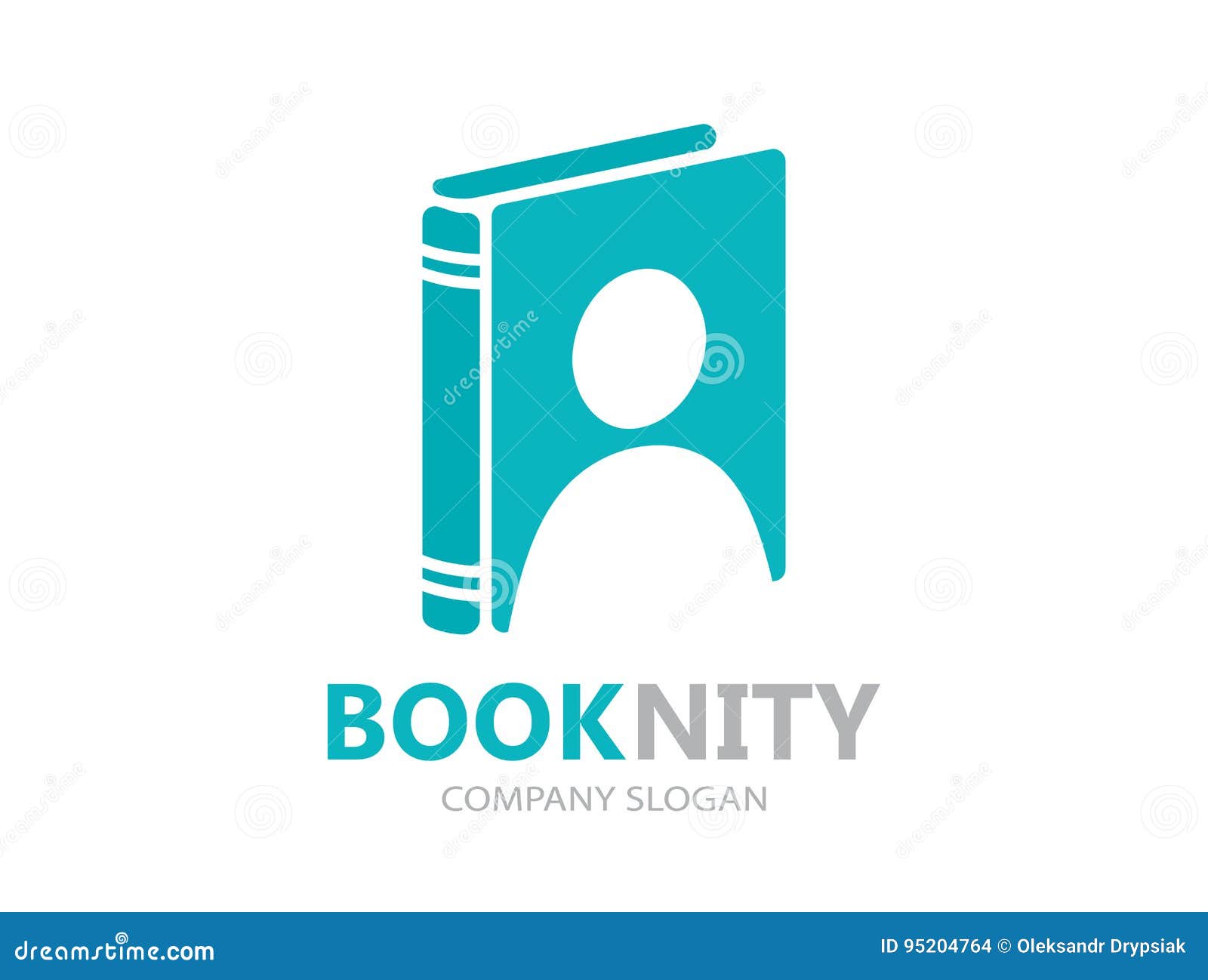Unique Book and Man Logo Combination Design Template Stock Illustration ...