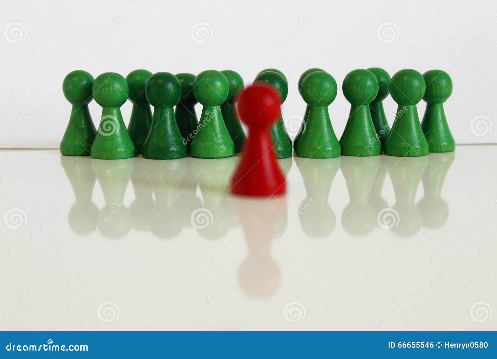 Unique Boss Team Figure Red Green Leading Object Stock Photo - Image of ...