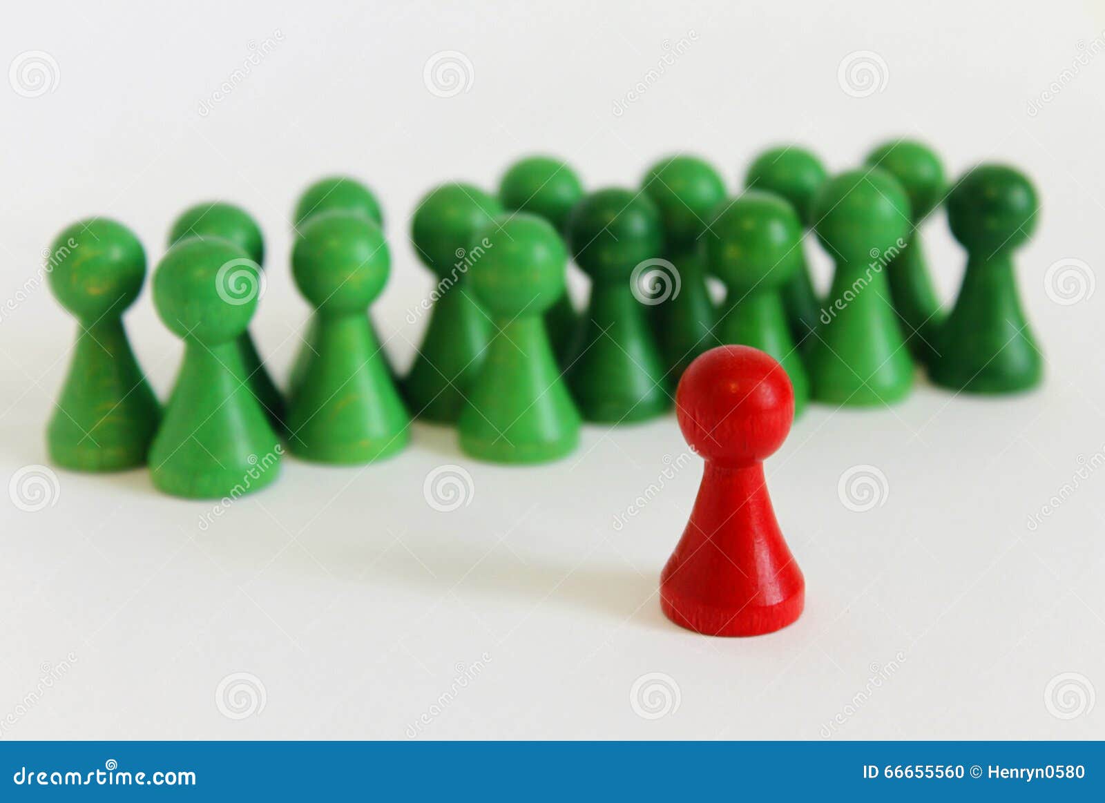 Unique Boss Team Figure Red Green Leading Object Stock Photo - Image of ...