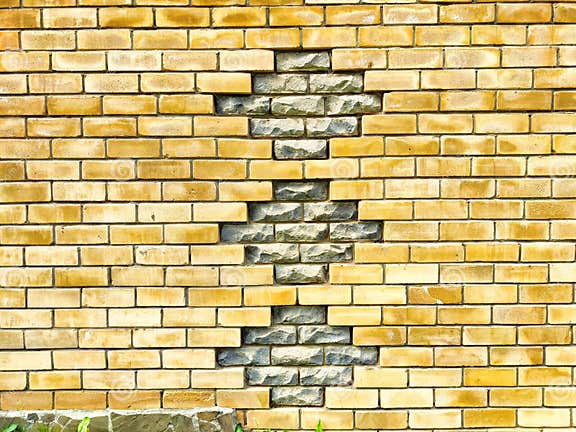 Unique Brickwork with Gaps Creating a Visual Interest, Providing an ...