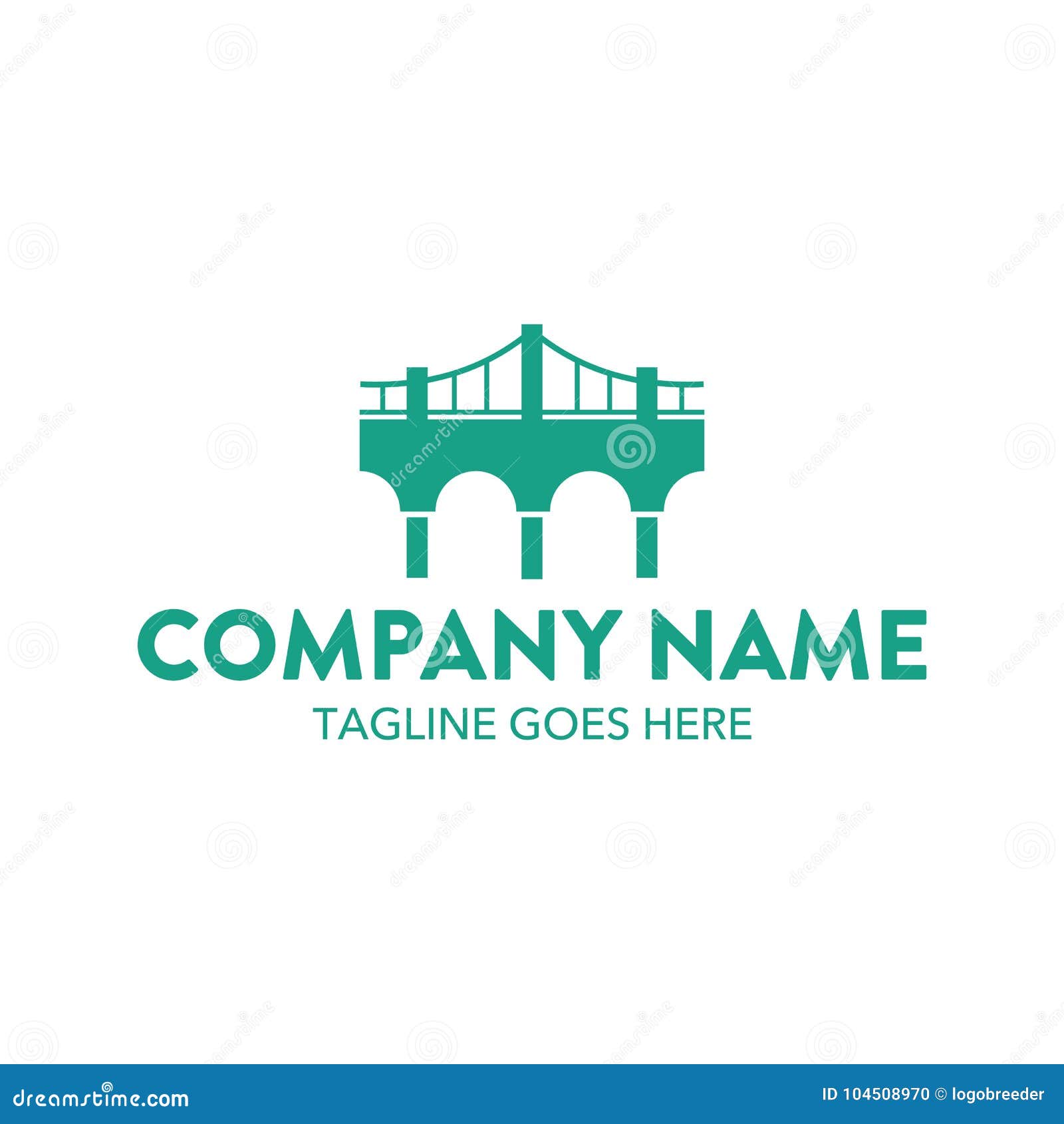Unique Bridge Logo Template. Vector Stock Vector - Illustration of ...