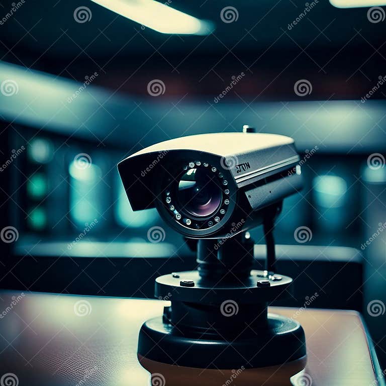 Building Security Cctv Camera Illustration Background Stock ...