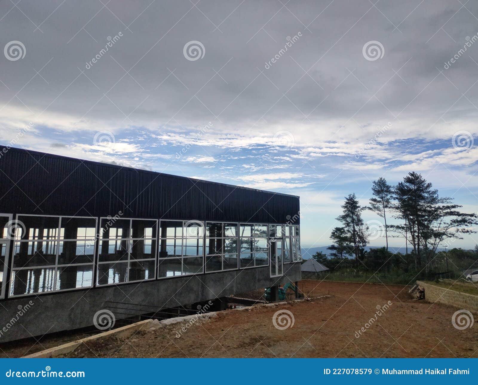 Unique Building on Top of the Mountains Stock Image - Image of stadium ...