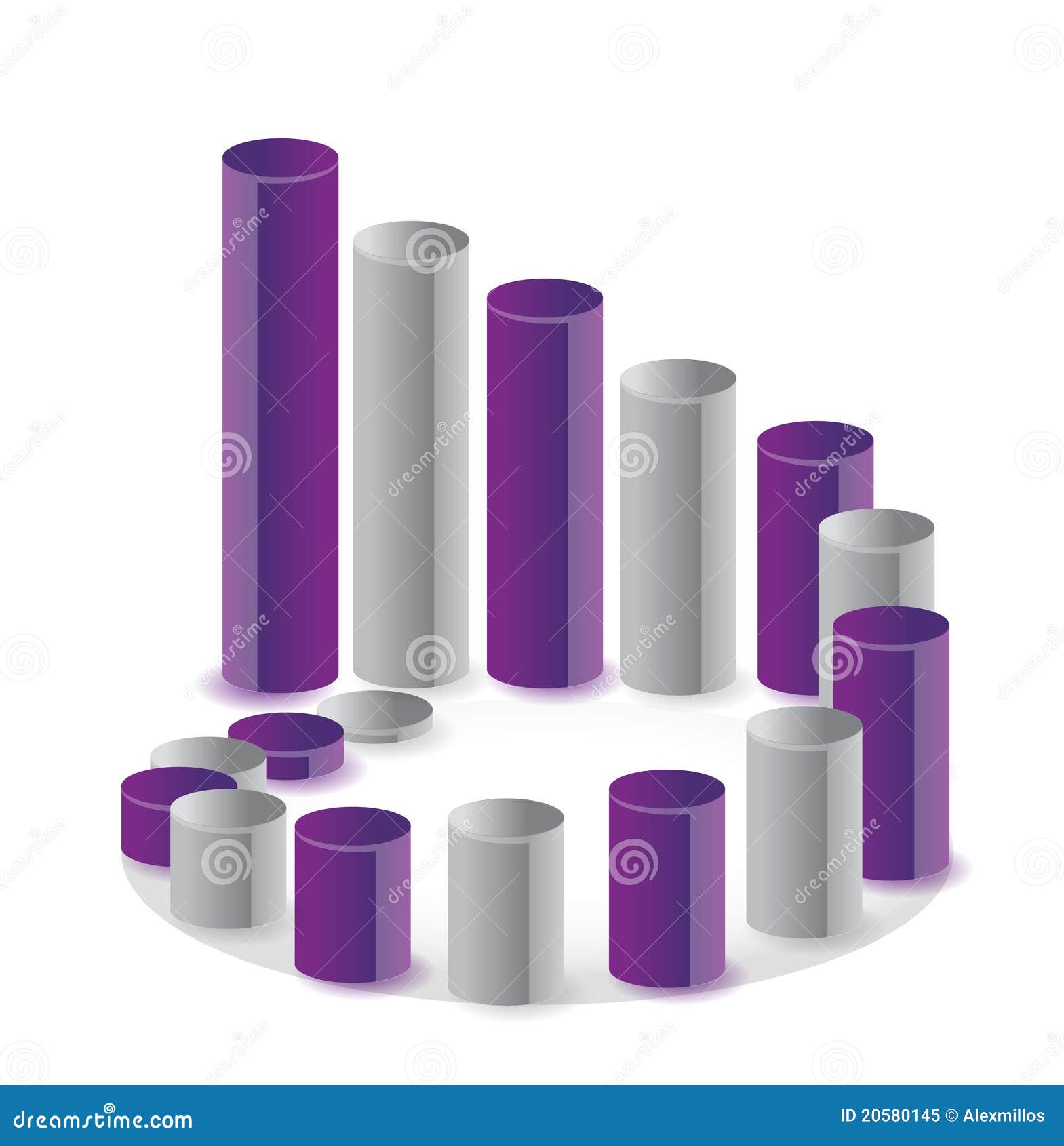 Unique Business Graph Circle Stock Illustration - Illustration of ...