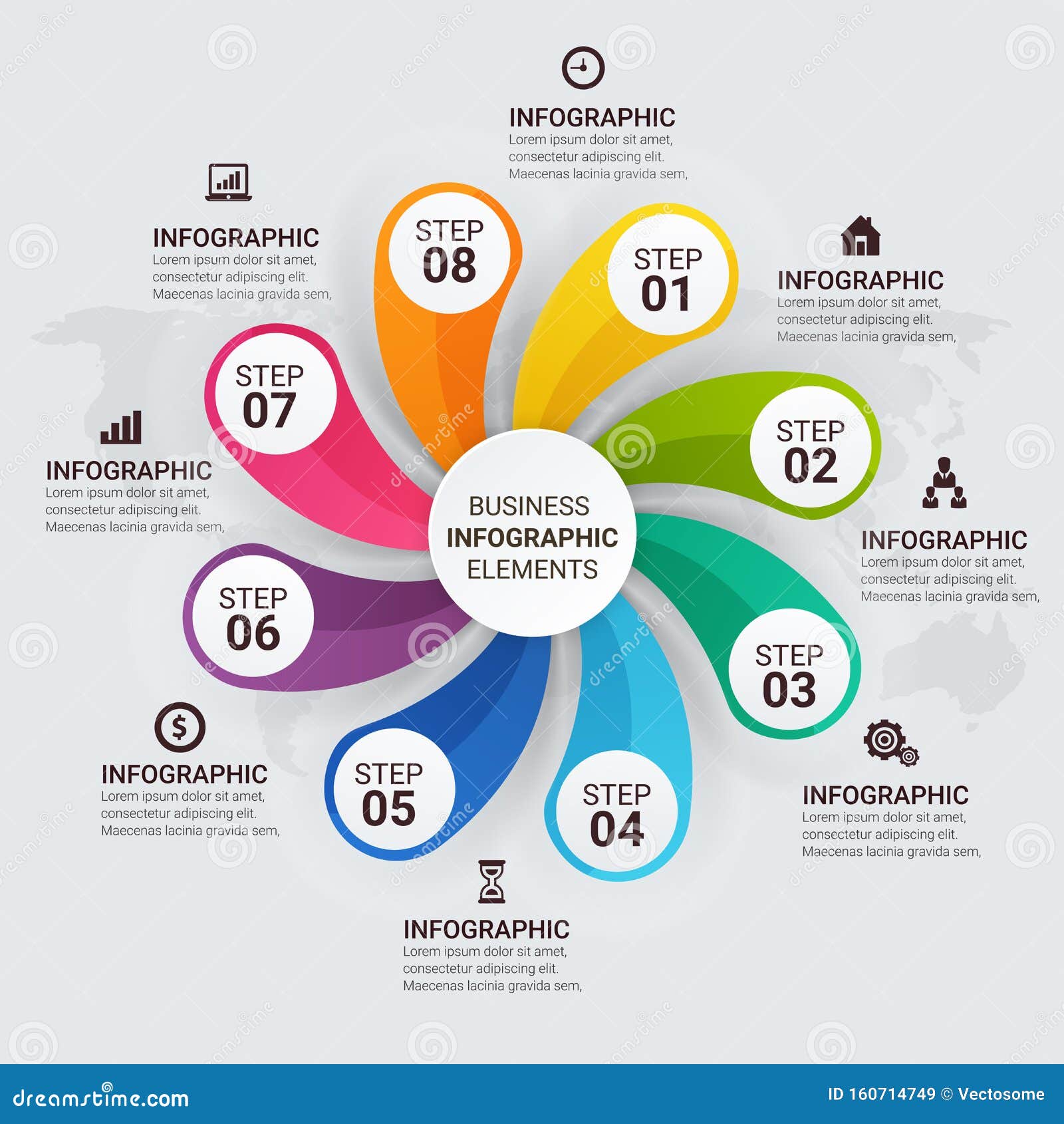 Unique Business Infographics Options. Vector Infographic Element ...