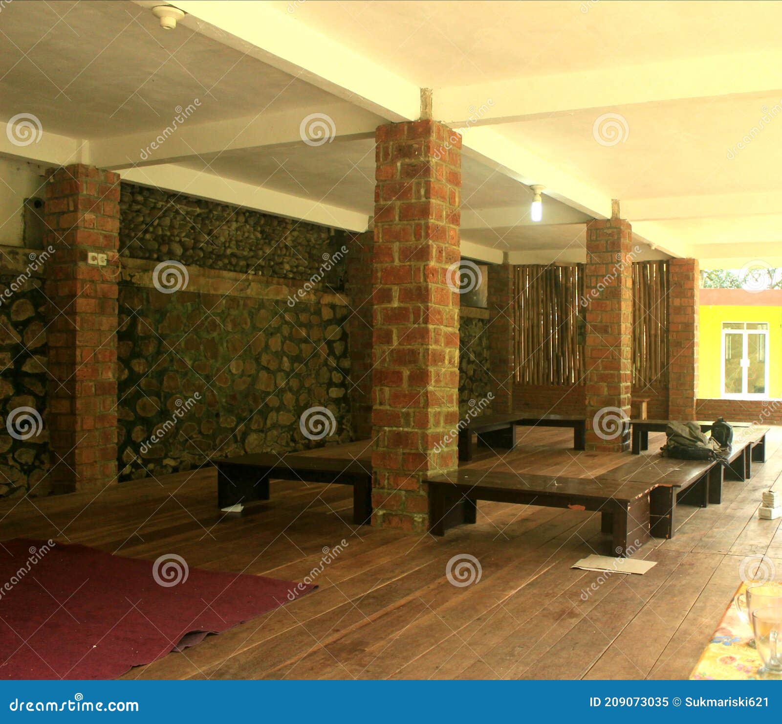 Unique Cafe Chairs and Building with Vintage Rustic Theme Stock Image ...