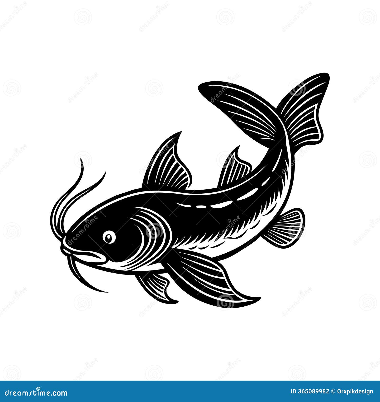 Catfish Illustration With Pastel Background Colors | CartoonDealer.com ...