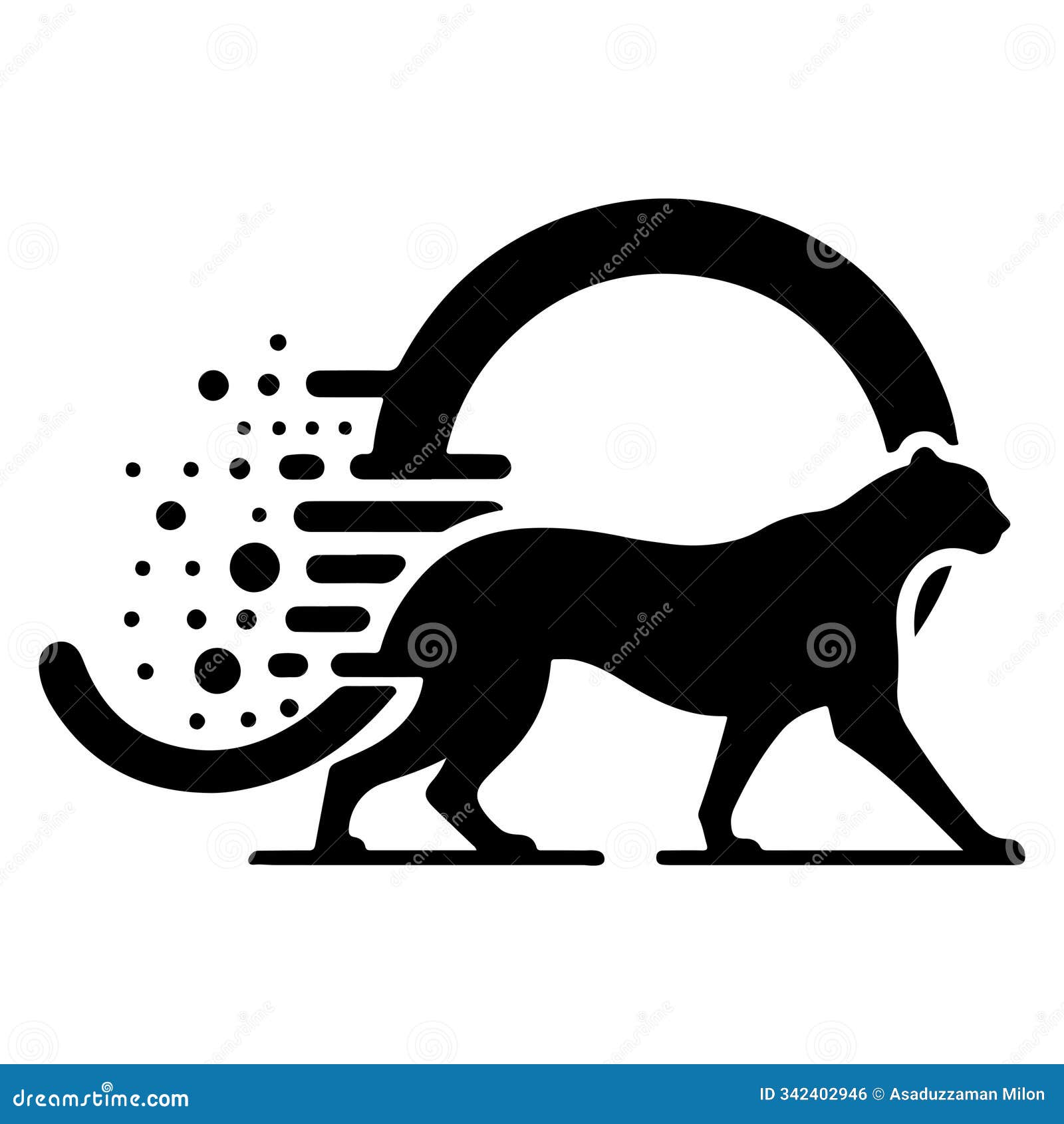 Unique Cheetah Silhouette Design and Abstract Vector Art Stock ...